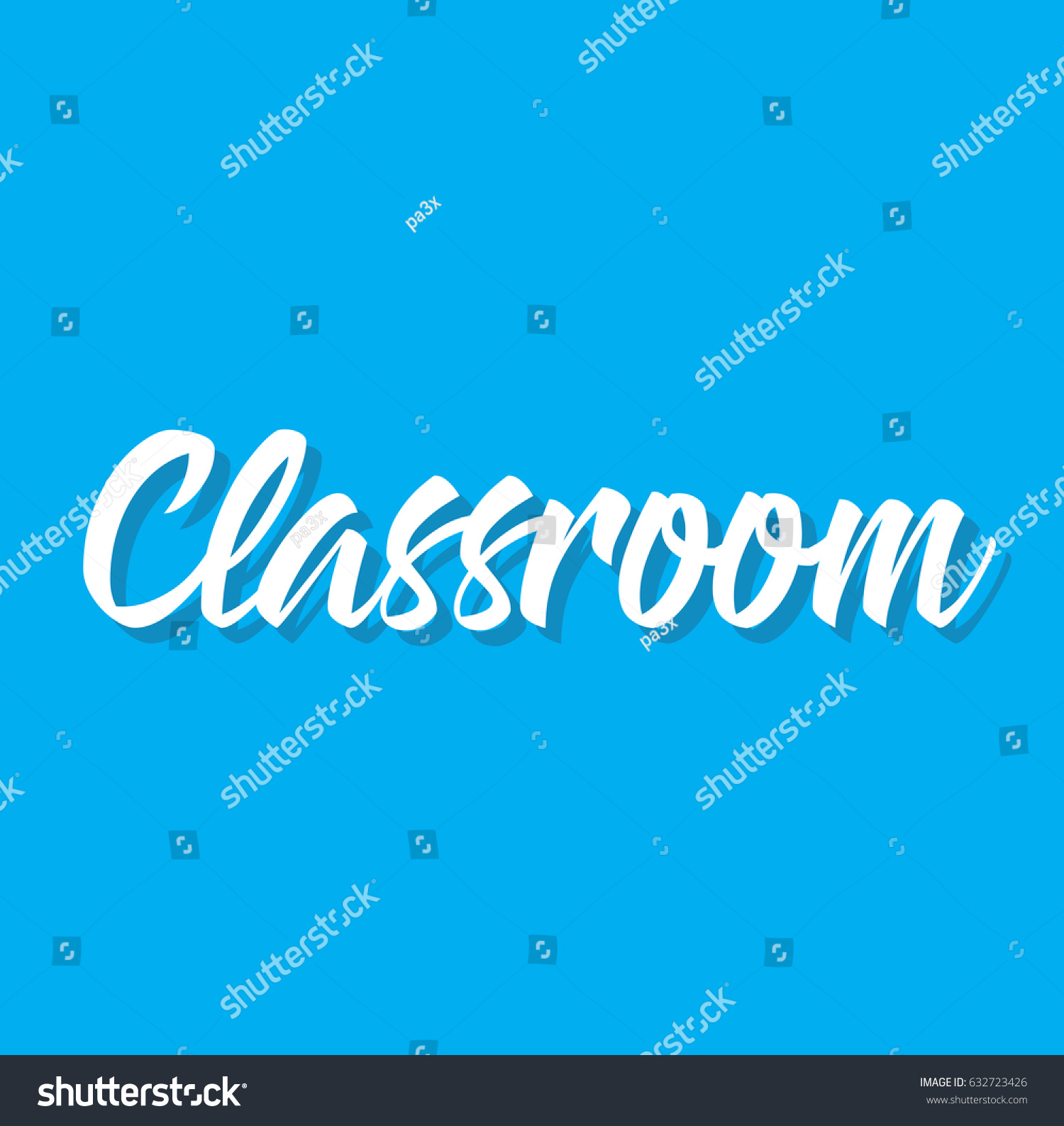 Classroom Text Design Vector Calligraphy Typography Stock Vector ...