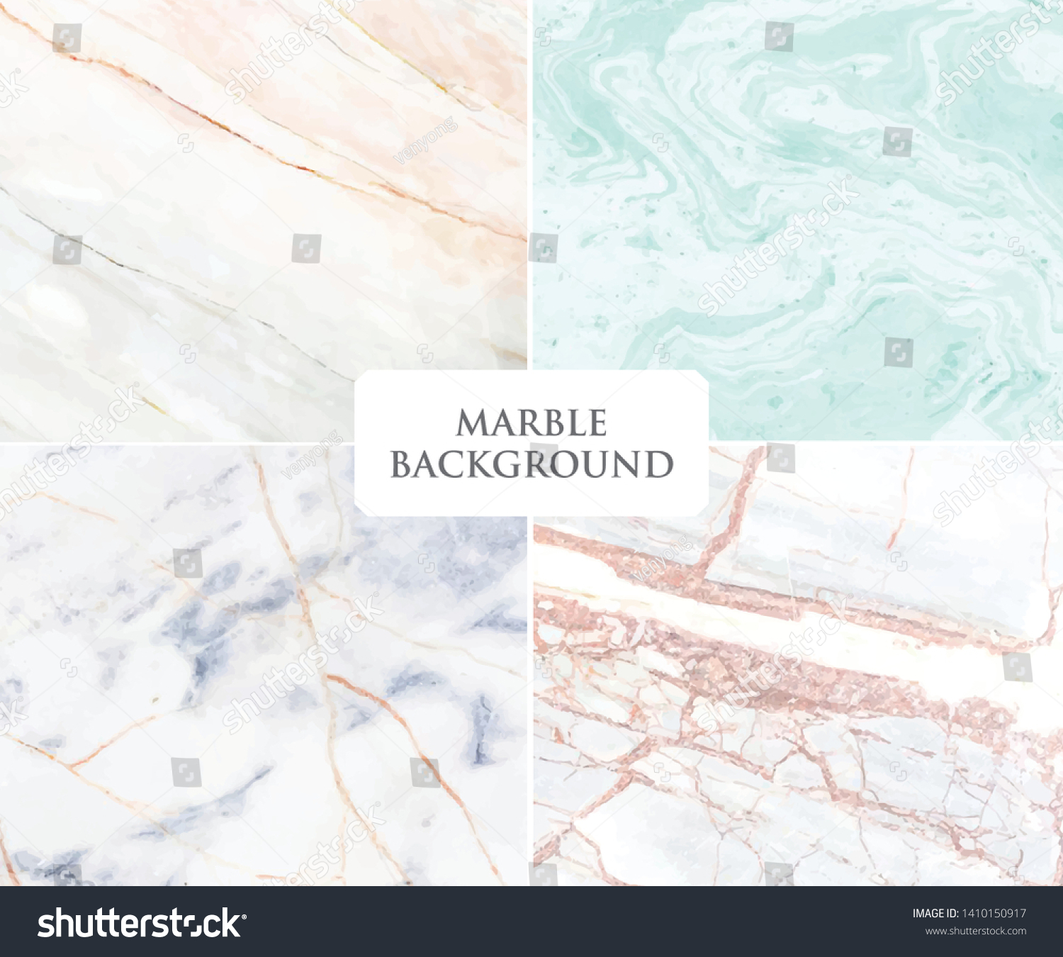 Classy Marble Texture Design Set Stock Vector (Royalty Free) 1410150917 ...