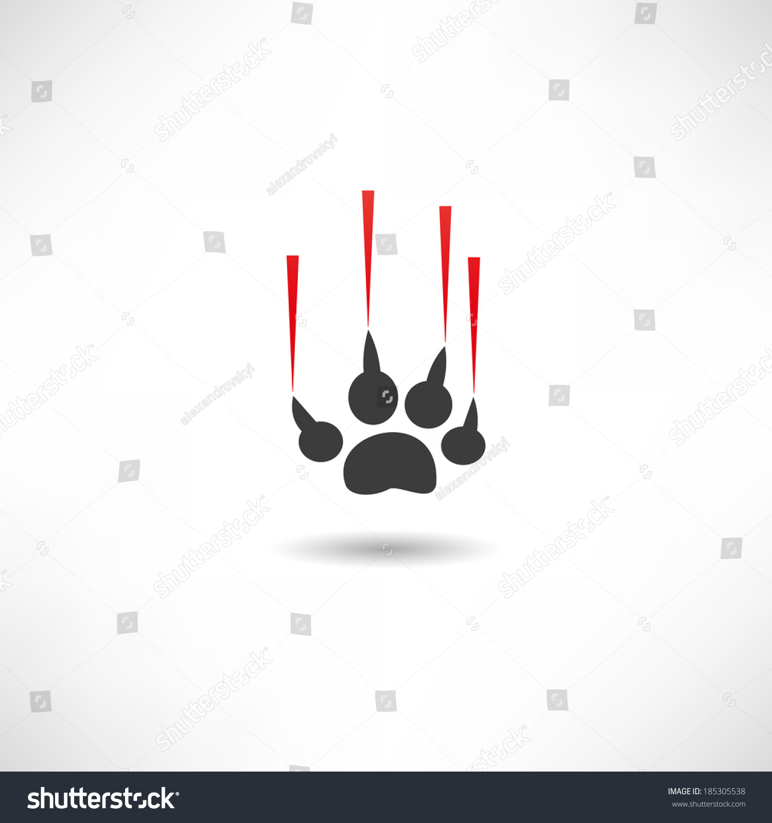Claw Icon Stock Vector (Royalty Free) 185305538
