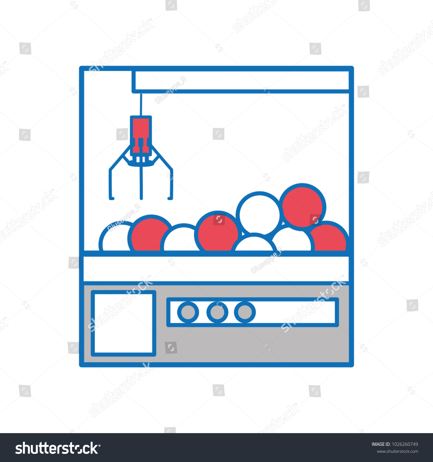 Claw Machine Design Stock Vector (Royalty Free) 1026260749
