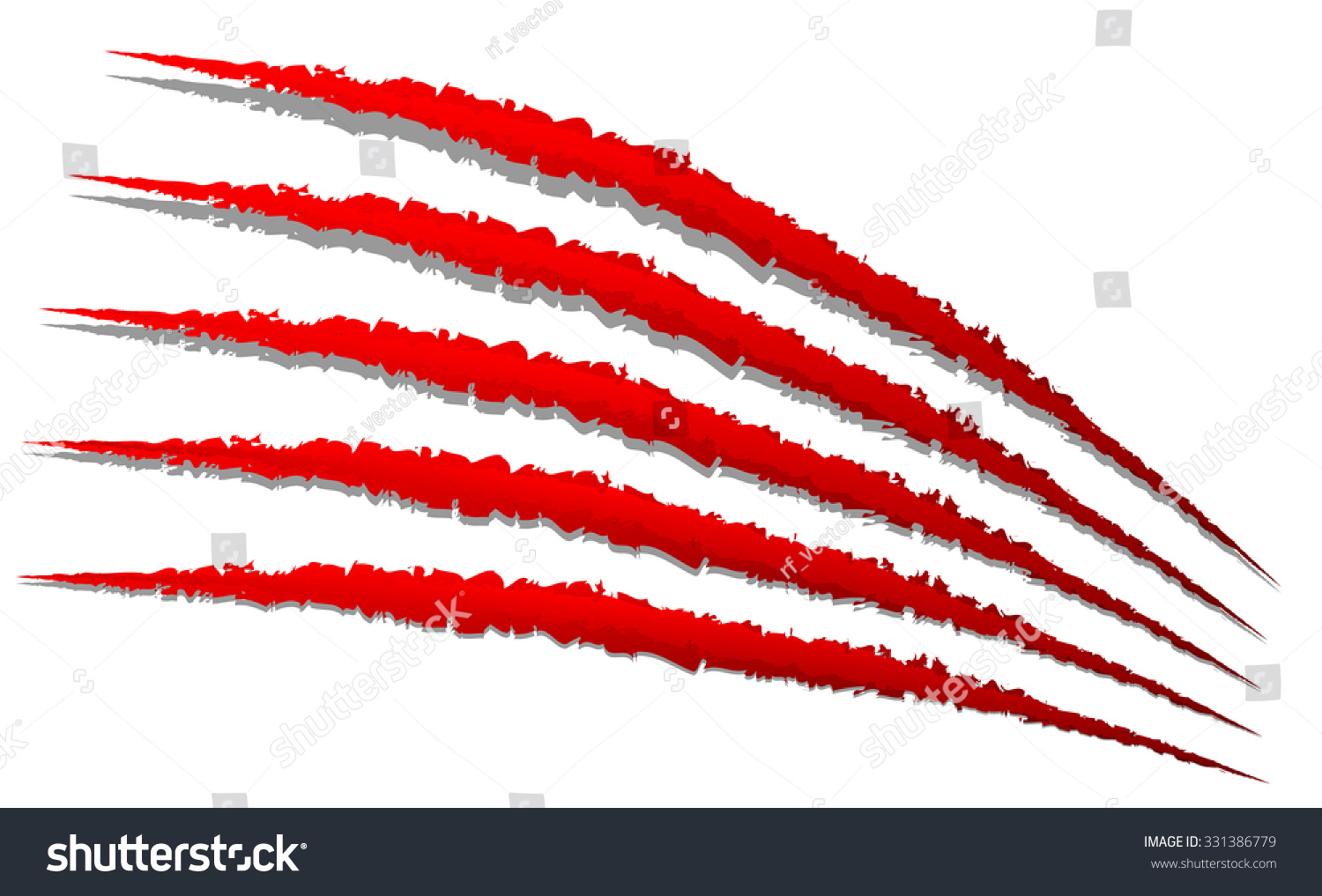 Claw Marks Claw Scratches Vector: เวกเตอร์สต็อก (ปลอดค่าลิขสิทธิ์ ...