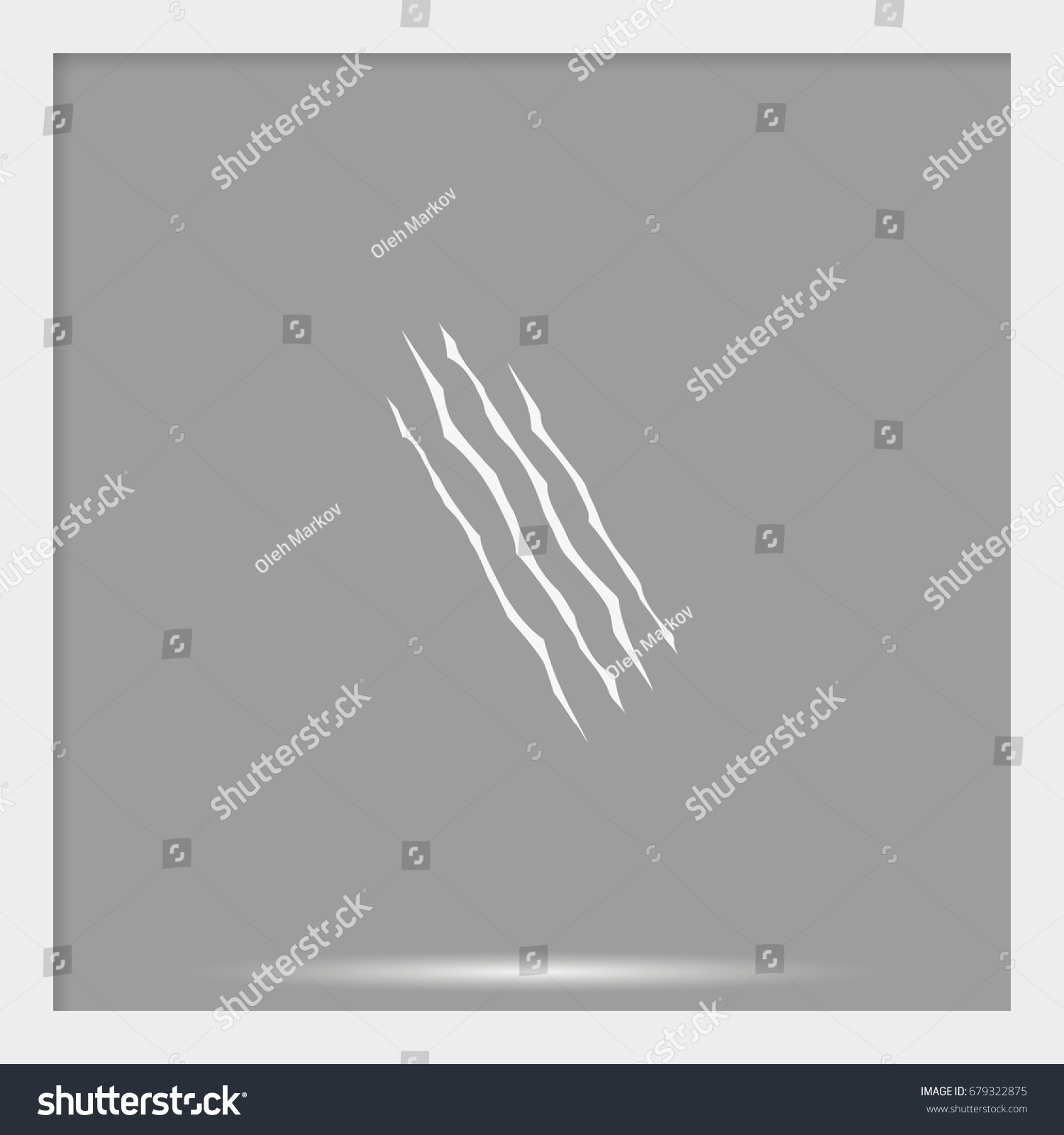 Claws Scratches Icon Stock Vector (Royalty Free) 679322875
