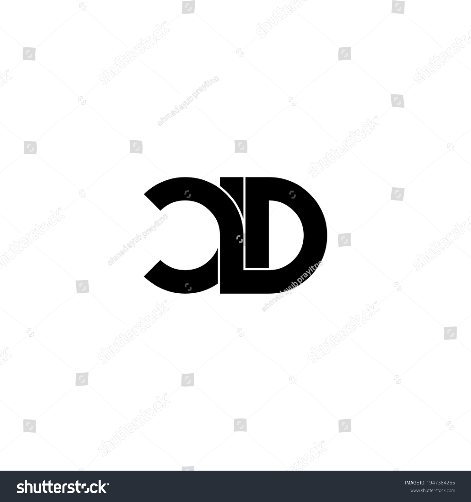 Cld Letter Original Monogram Logo Design Stock Vector (Royalty Free ...