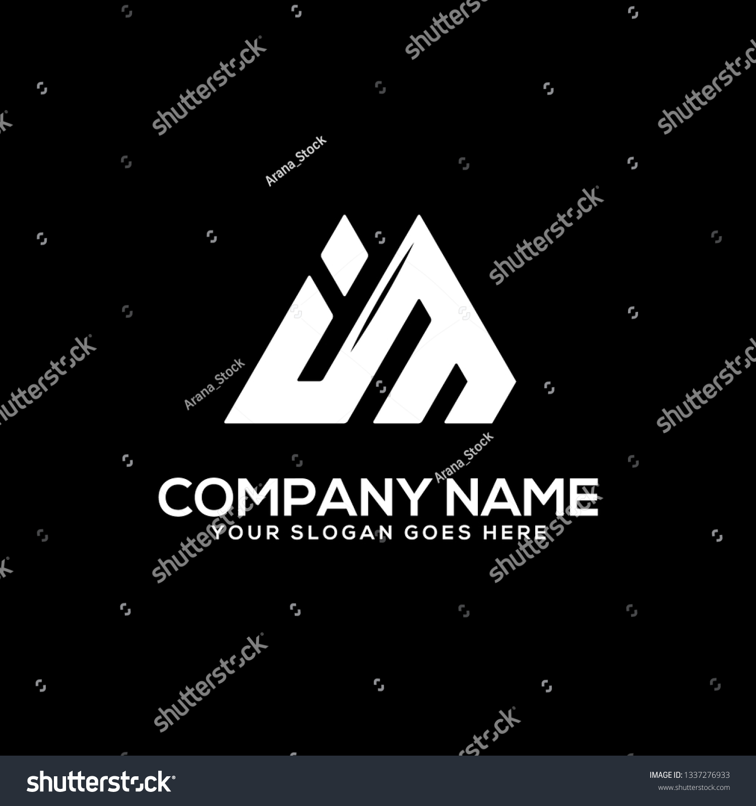 Clean Creative Im Initial Letter Modern Stock Vector (Royalty Free ...
