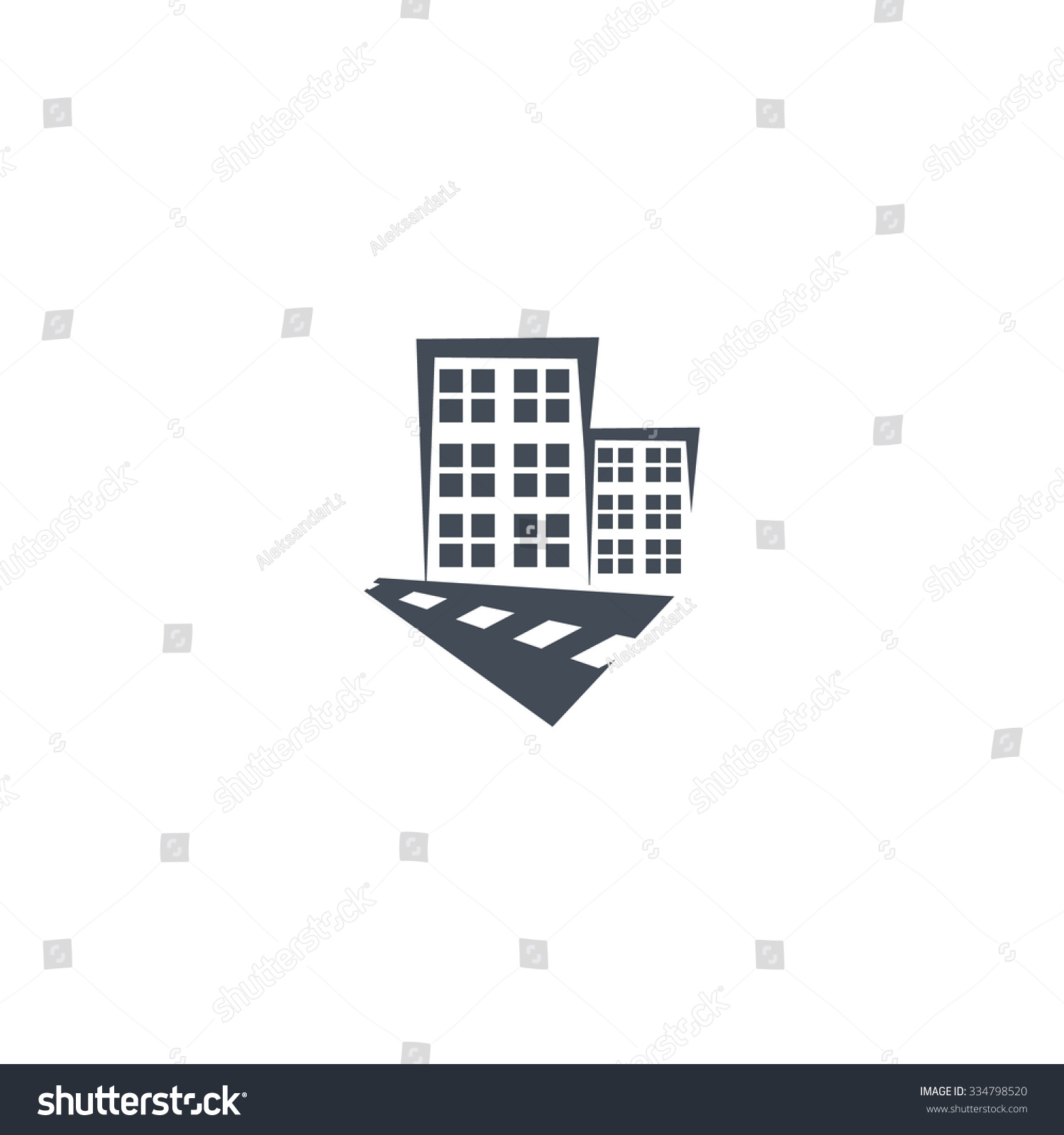 Clean Simple Town Logo: vector de stock (libre de regalías) 334798520 ...
