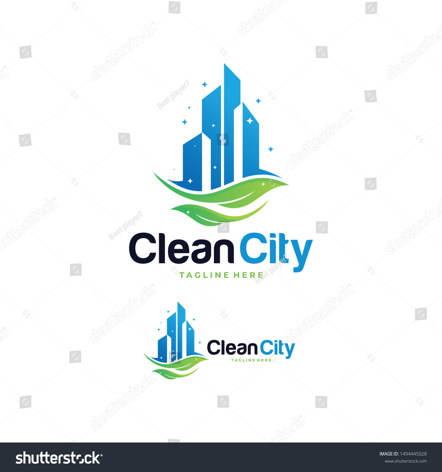 Clean City Logo Icon Vector Stock Vector (Royalty Free) 1494445028