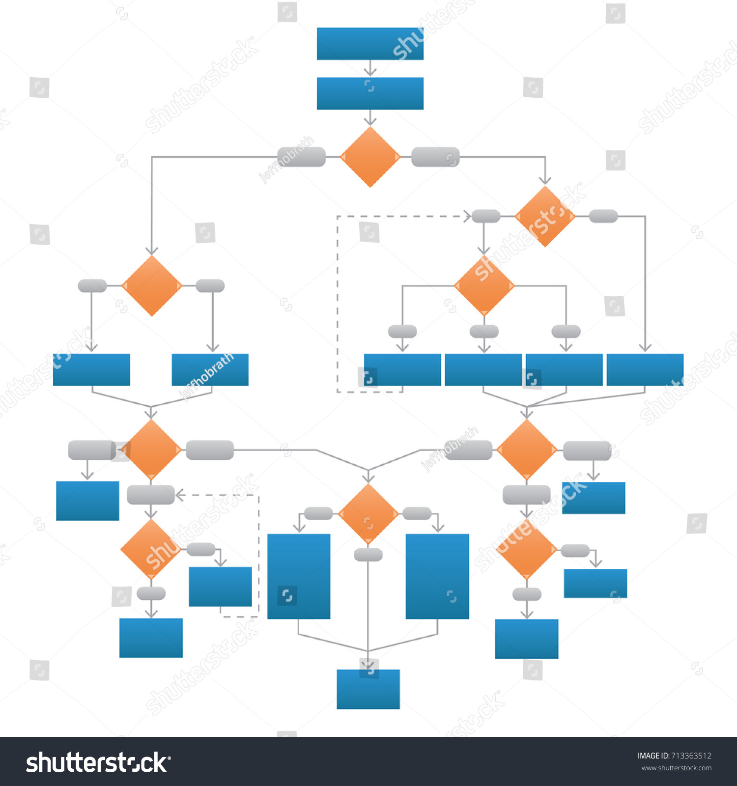Clean Corporate Infographic Flowchart Vector Stock Vector (Royalty Free ...