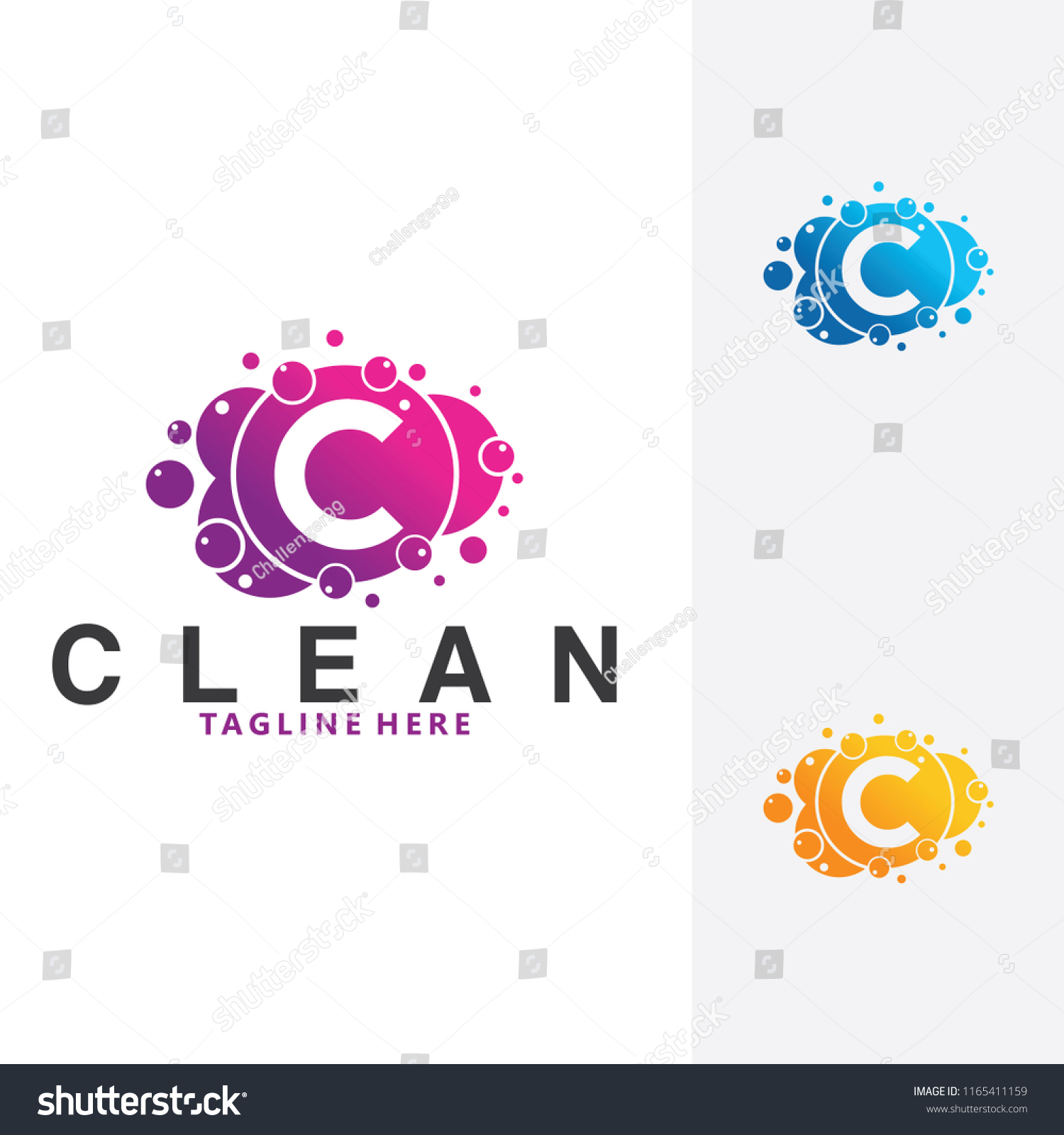 Clean Dot Logo: vector de stock (libre de regalías) 1165411159 ...