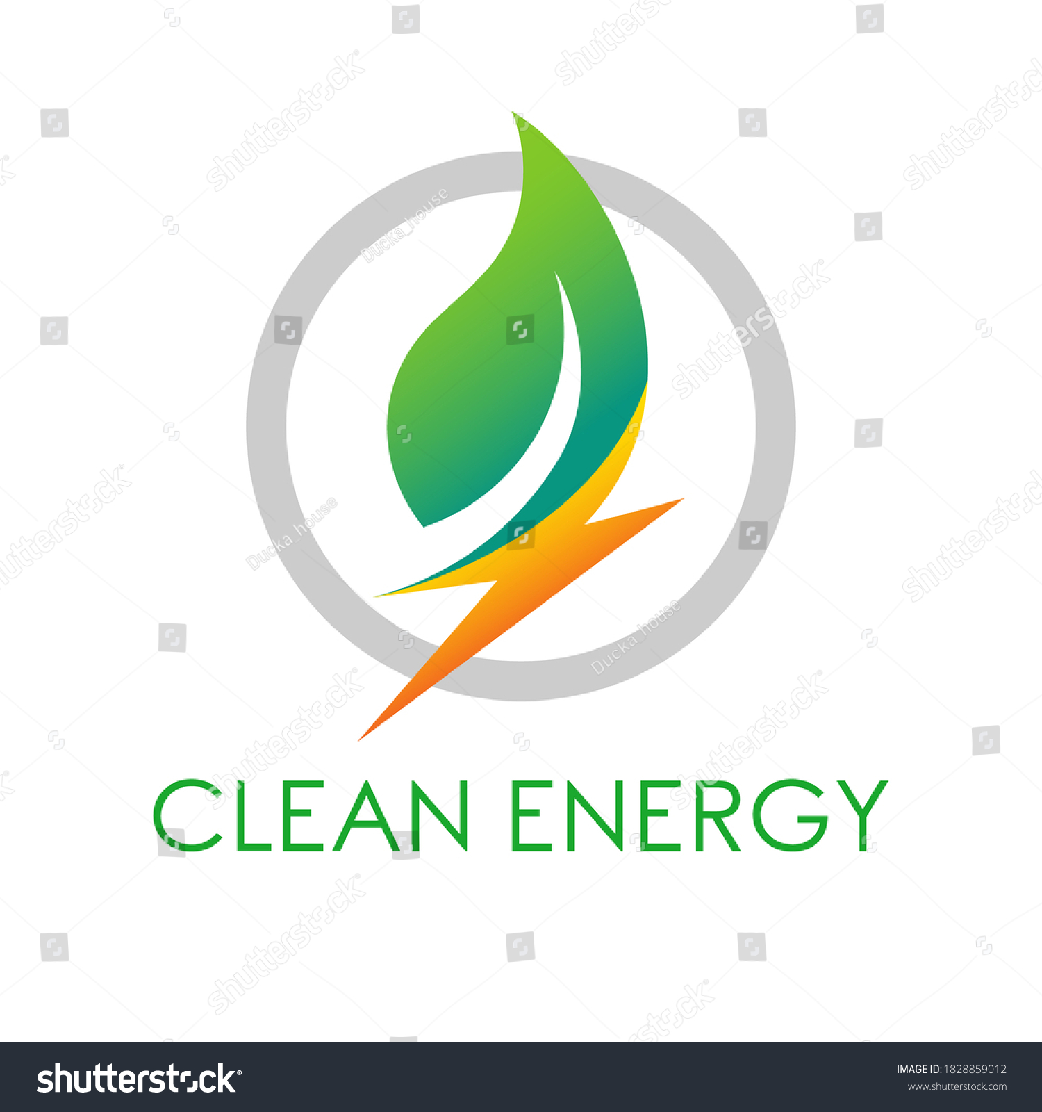 Clean Energy Logo Vector Flash Leaf: เวกเตอร์สต็อก (ปลอดค่าลิขสิทธิ์ ...