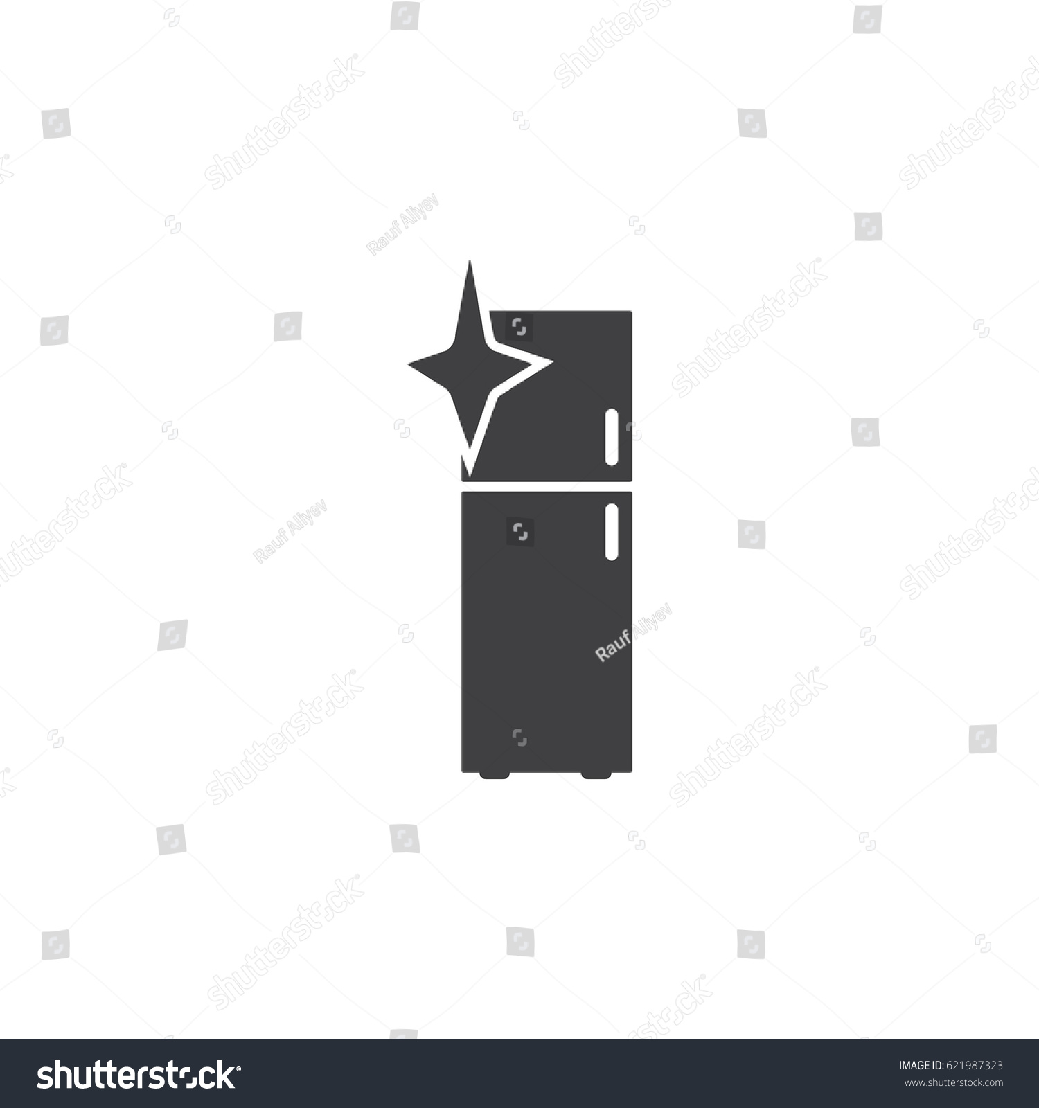 Clean Fridge Icon On White Background Stock Vector (Royalty Free ...