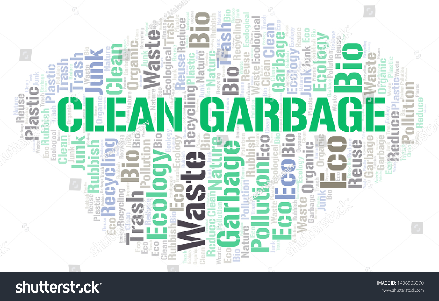Clean Garbage Word Cloud Wordcloud Made 스톡 벡터(로열티 프리) 1406903990 ...
