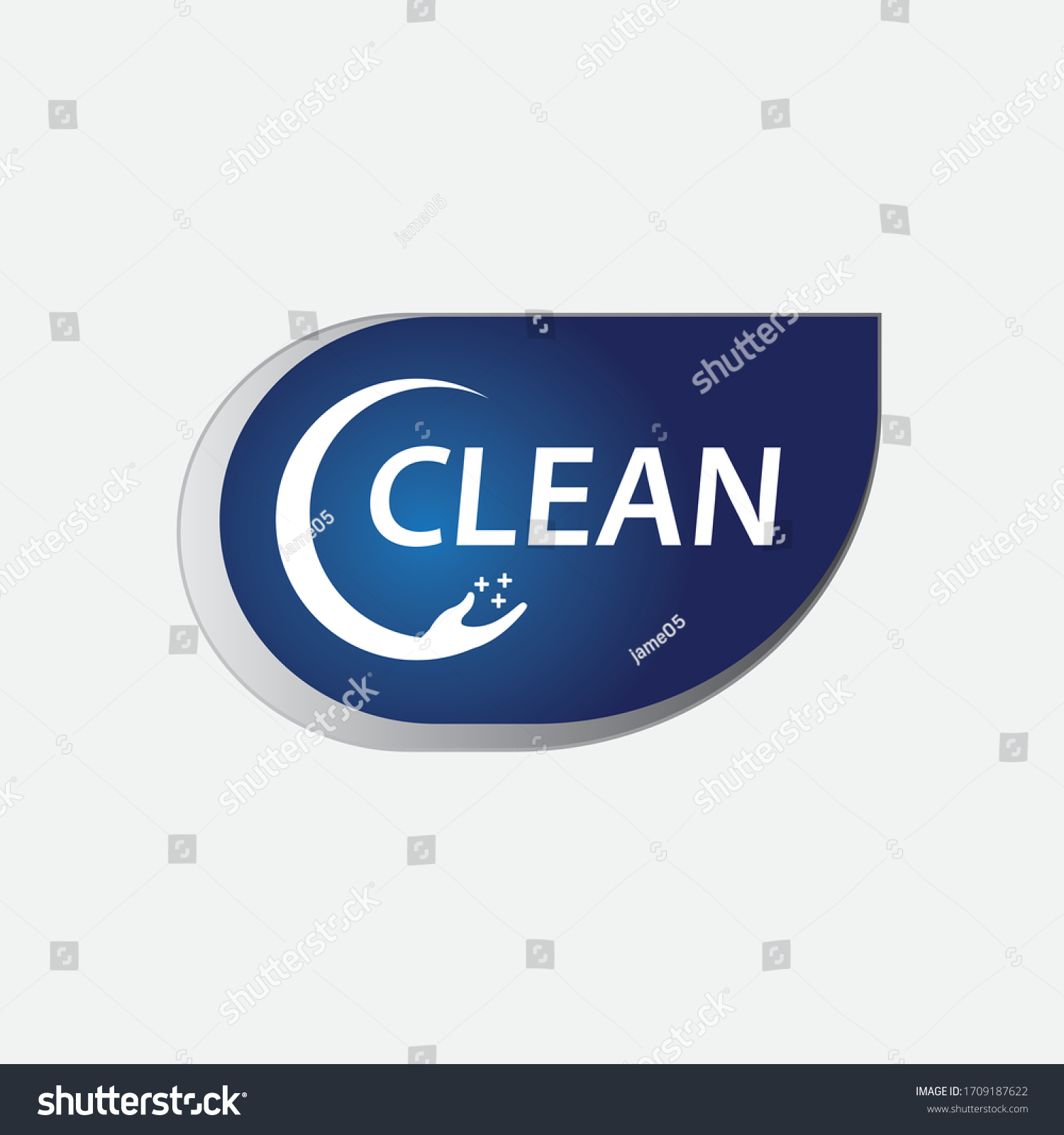 Clean Hand Care Logo Design Stock Vector (Royalty Free) 1709187622 ...