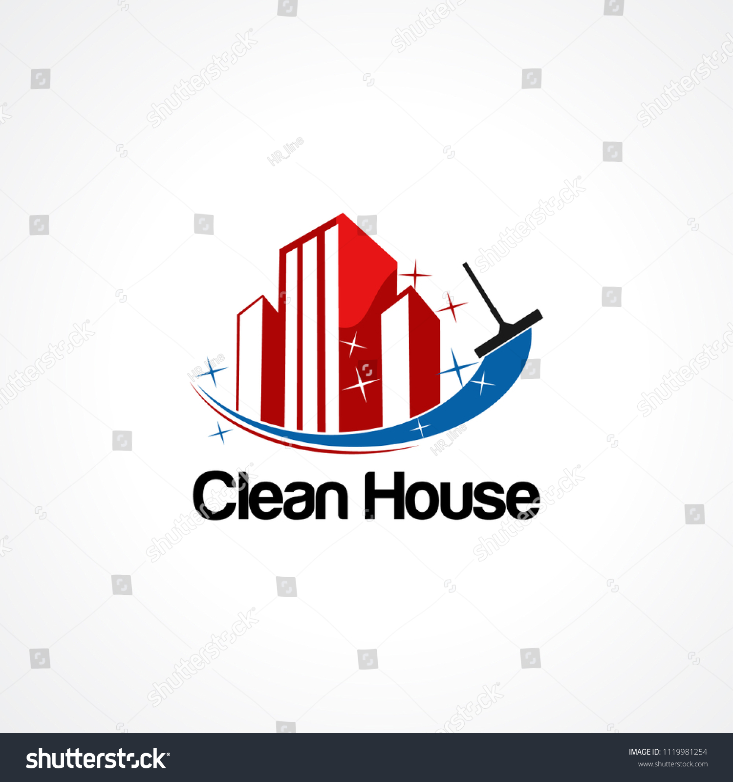 Clean House Logo Vector Icon Element Stock Vector (Royalty Free ...