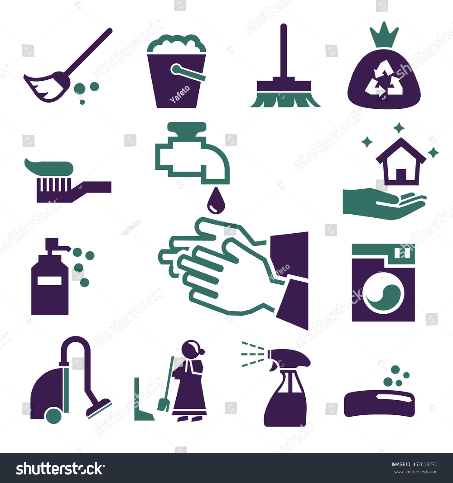 Clean Icon Set Stock Vector (Royalty Free) 457603270