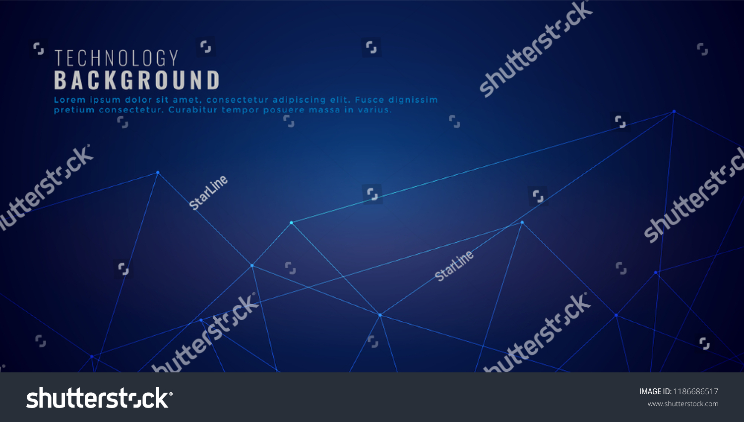 Clean Low Poly Network Lines Technology Stock Vector (Royalty Free ...