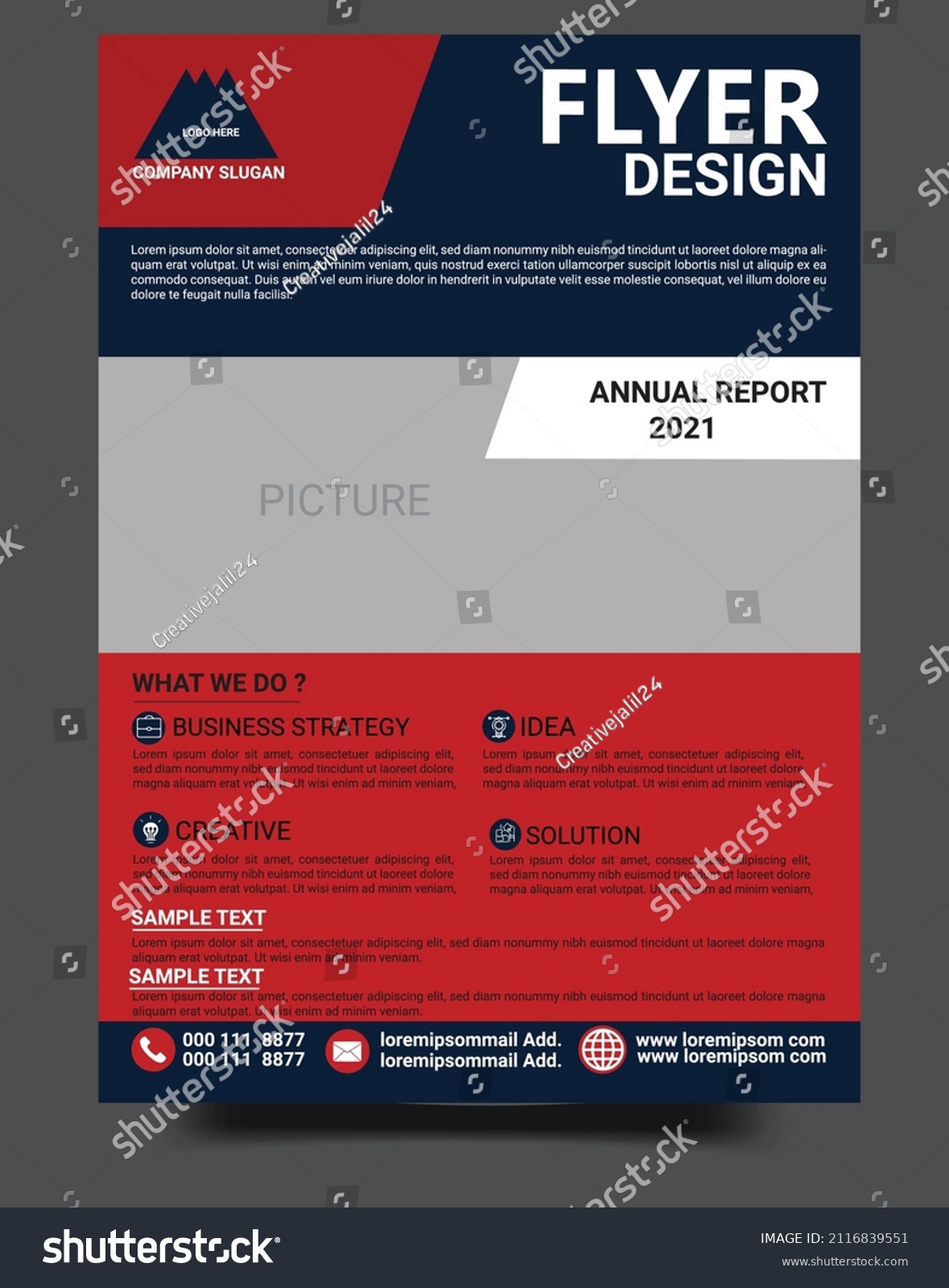 Clean Modern Flyer Design Template Stock Vector (Royalty Free ...