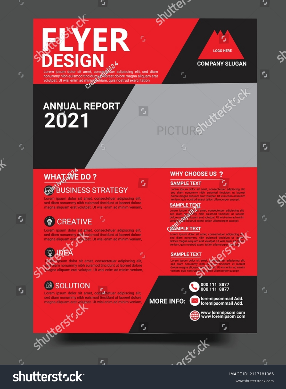 Clean Modern Flyer Design Template Stock Vector (Royalty Free ...
