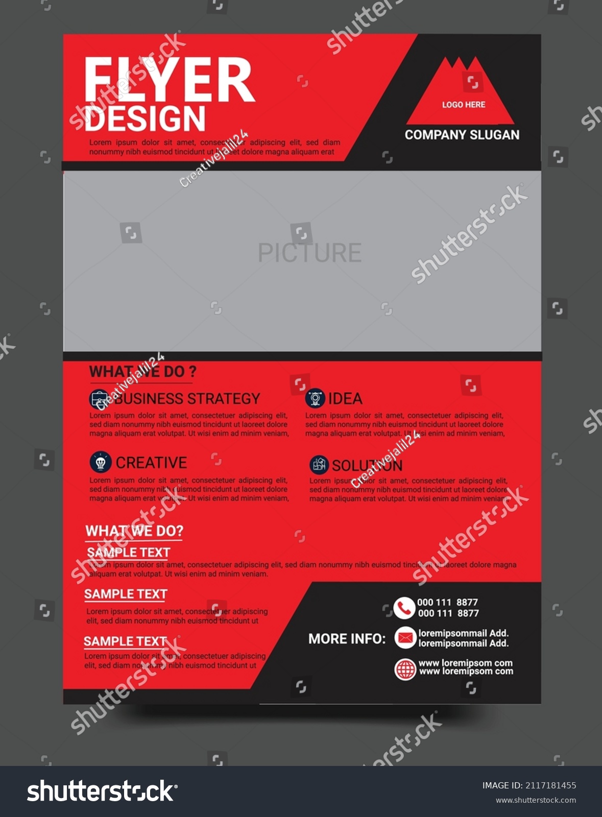 Clean Modern Flyer Design Template Stock Vector (Royalty Free ...