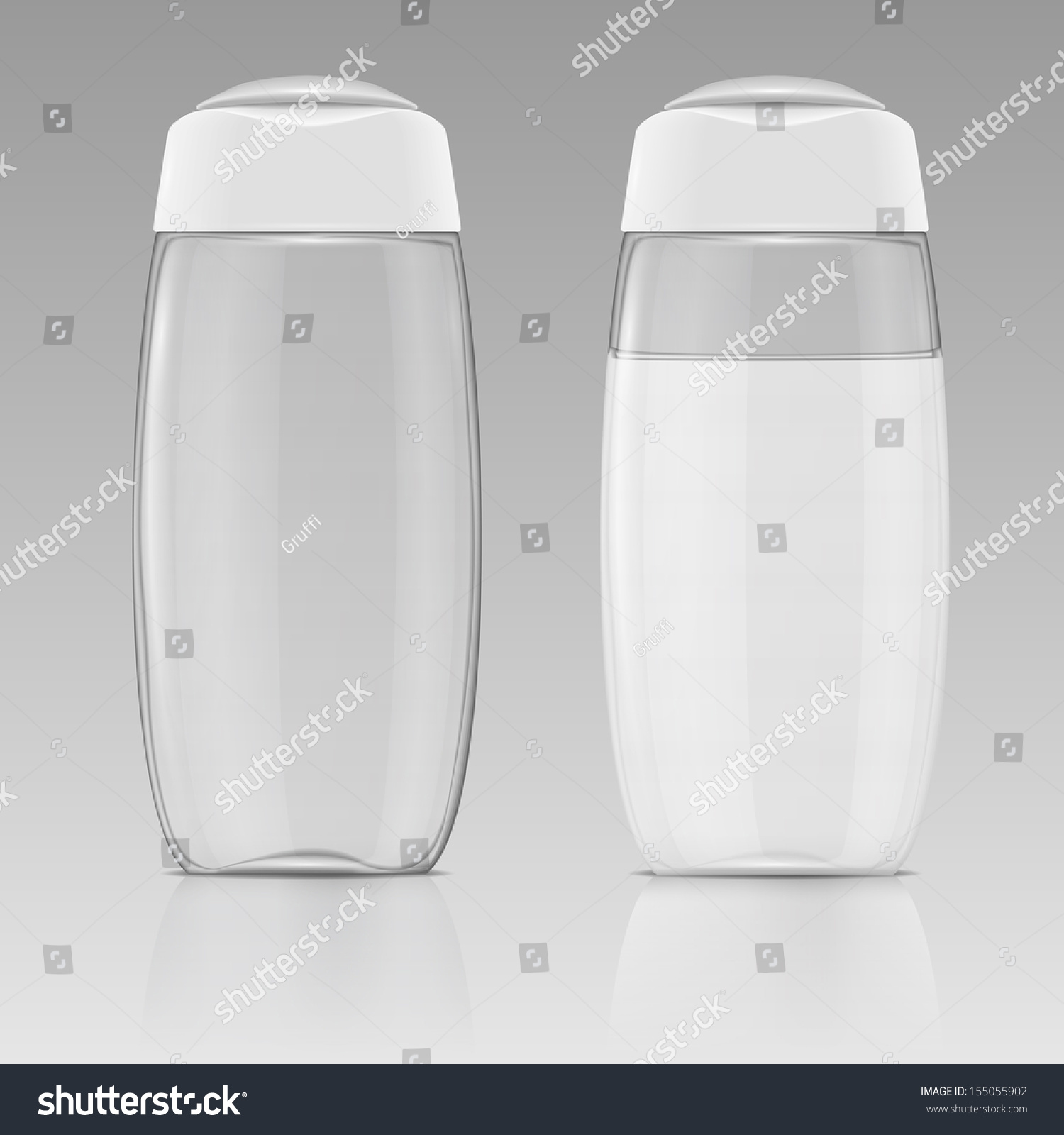 Clean Shampoo Bottle Template Stock Vector (Royalty Free) 155055902