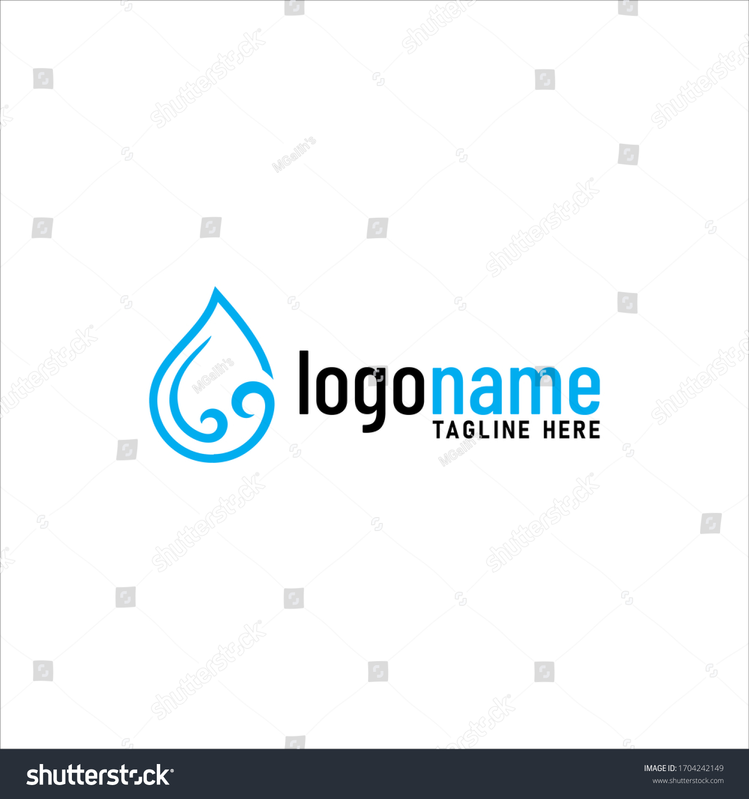 Clean Water Logo Design Concept: vetor stock (livre de direitos ...