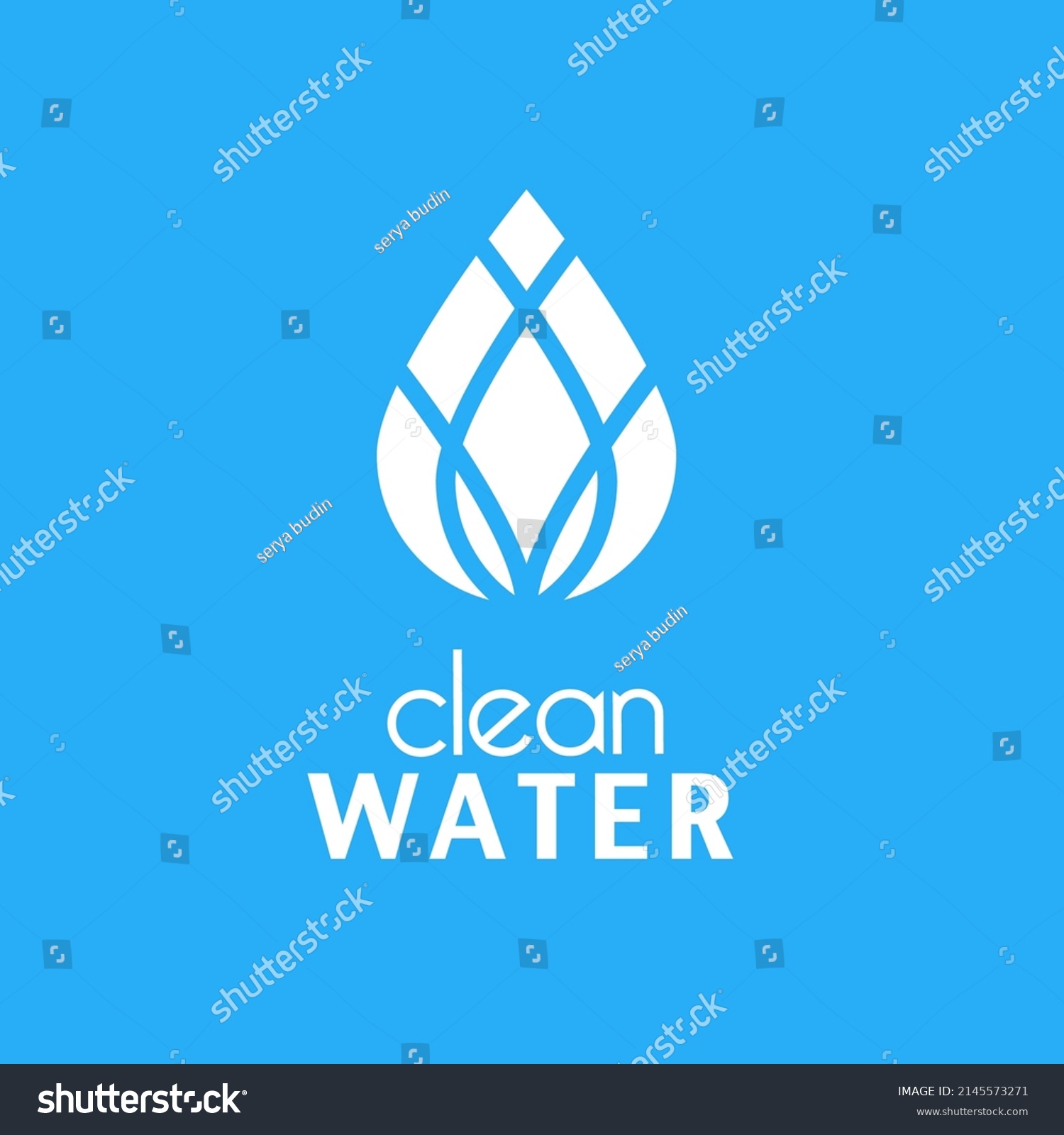 Clean Water Logo Template Vector Illustration Stock Vector (Royalty ...