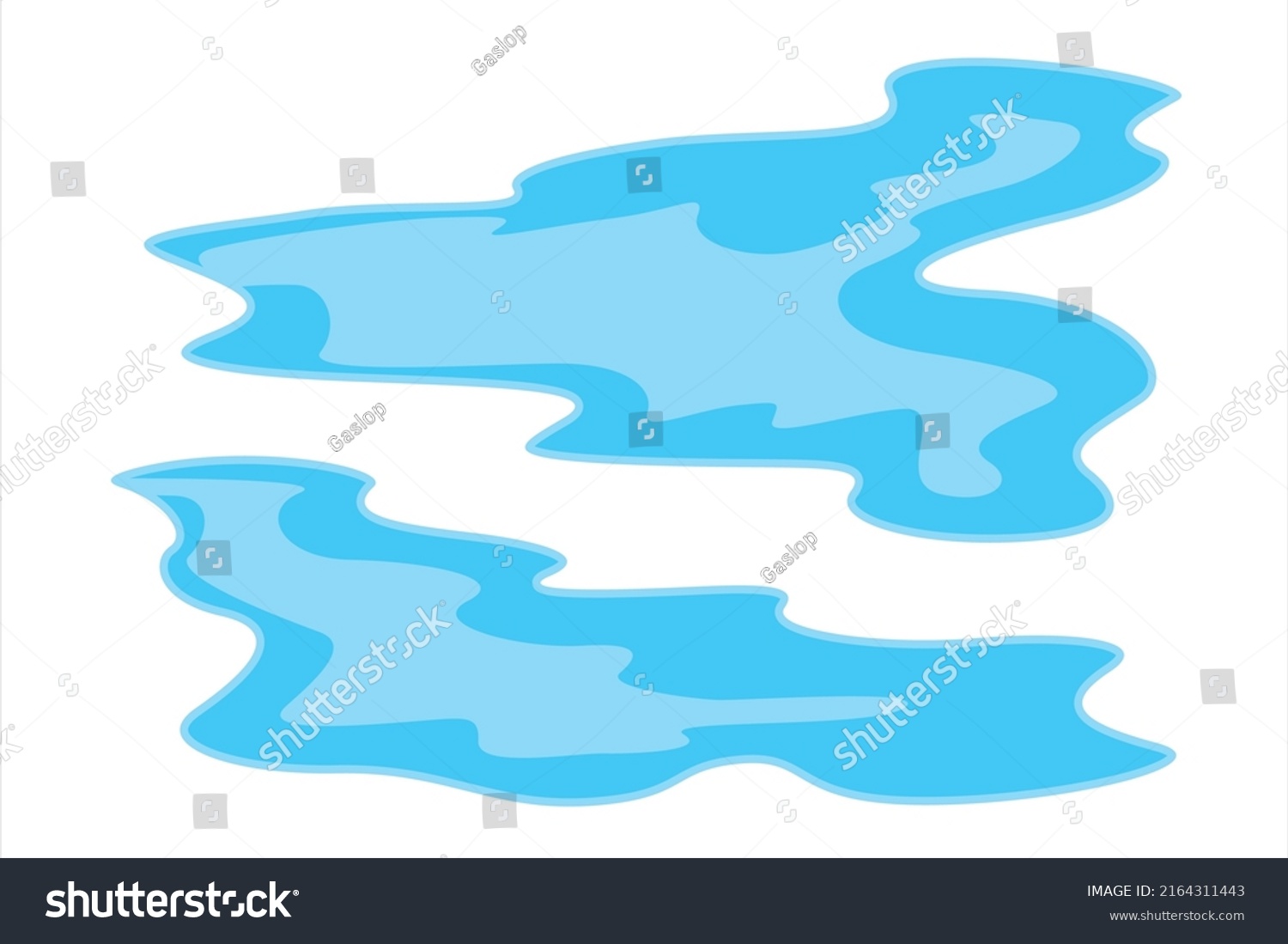 Clean Water Puddle Vector Illustration Stock Vector (Royalty Free ...