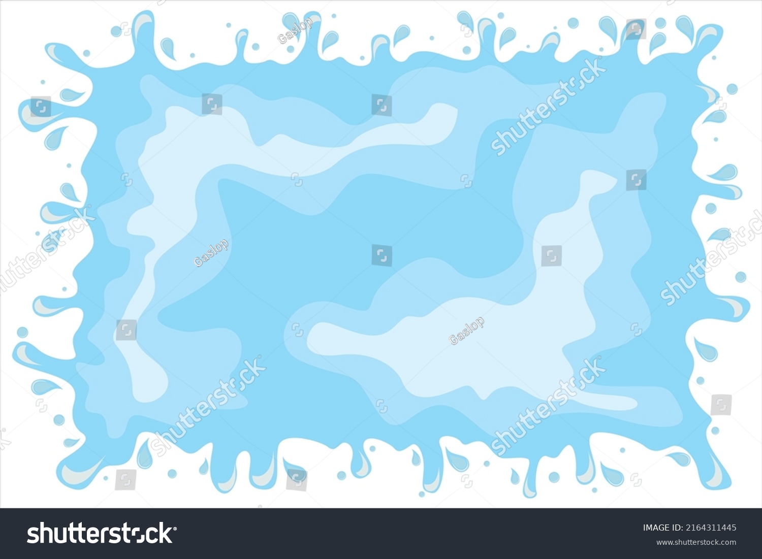 Clean Water Puddle Vector Illustration Stock Vector (Royalty Free ...