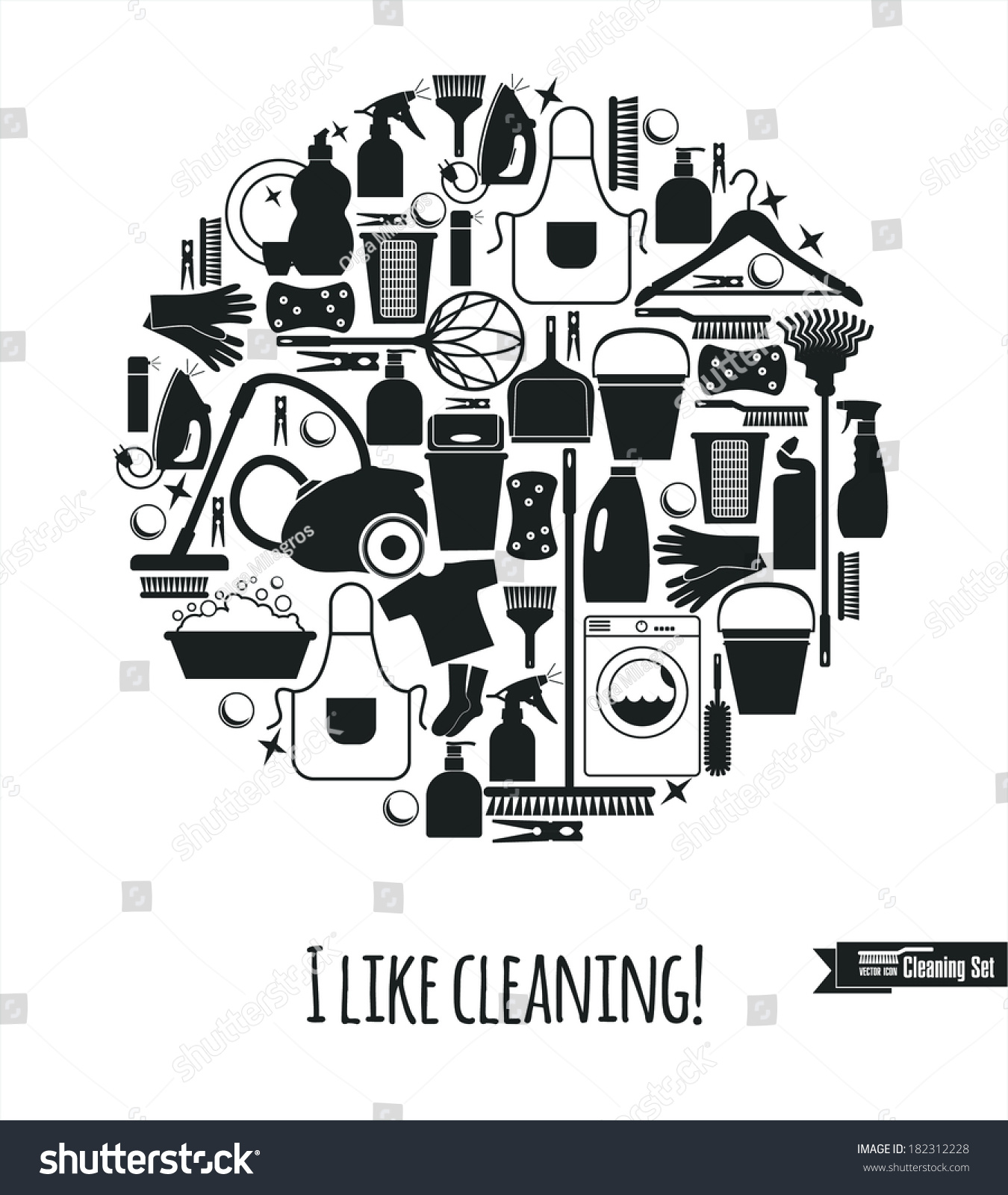 Cleaning Abstract Background Stock Vector (Royalty Free) 182312228 ...