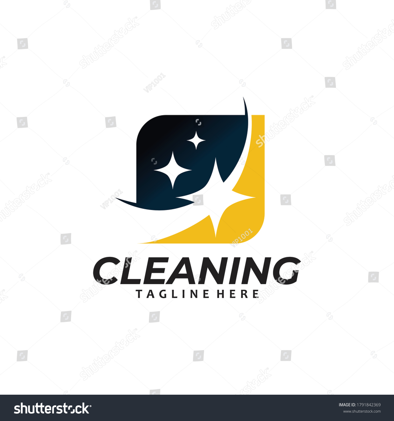Cleaning Logo Icon Vector Isolated Stock Vector (Royalty Free ...