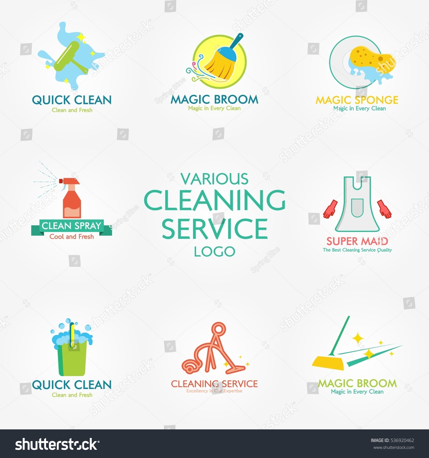 Cleaning Service Logo Design Template Vector Stock Vector (Royalty Free ...