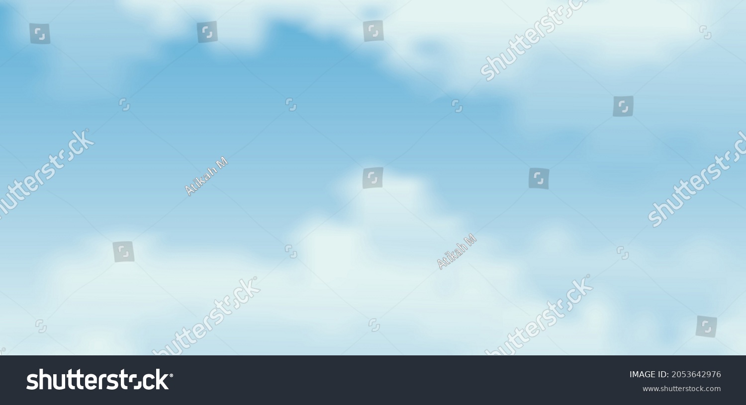 Clear Blue Sky Vector Background Illustration Stock Vector (Royalty ...