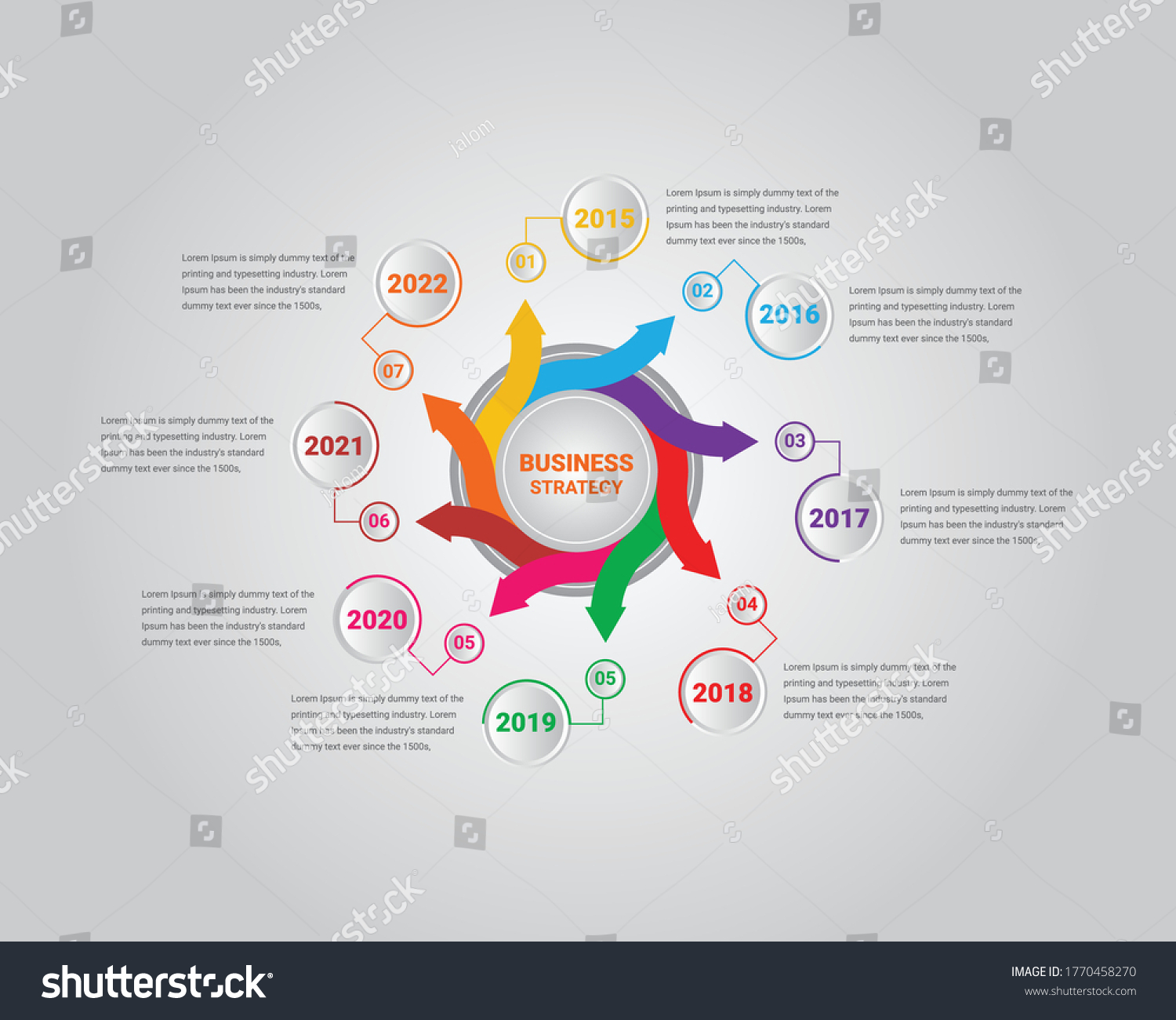 Clear Business Data Visualization Process Chart Stock Vector (Royalty ...