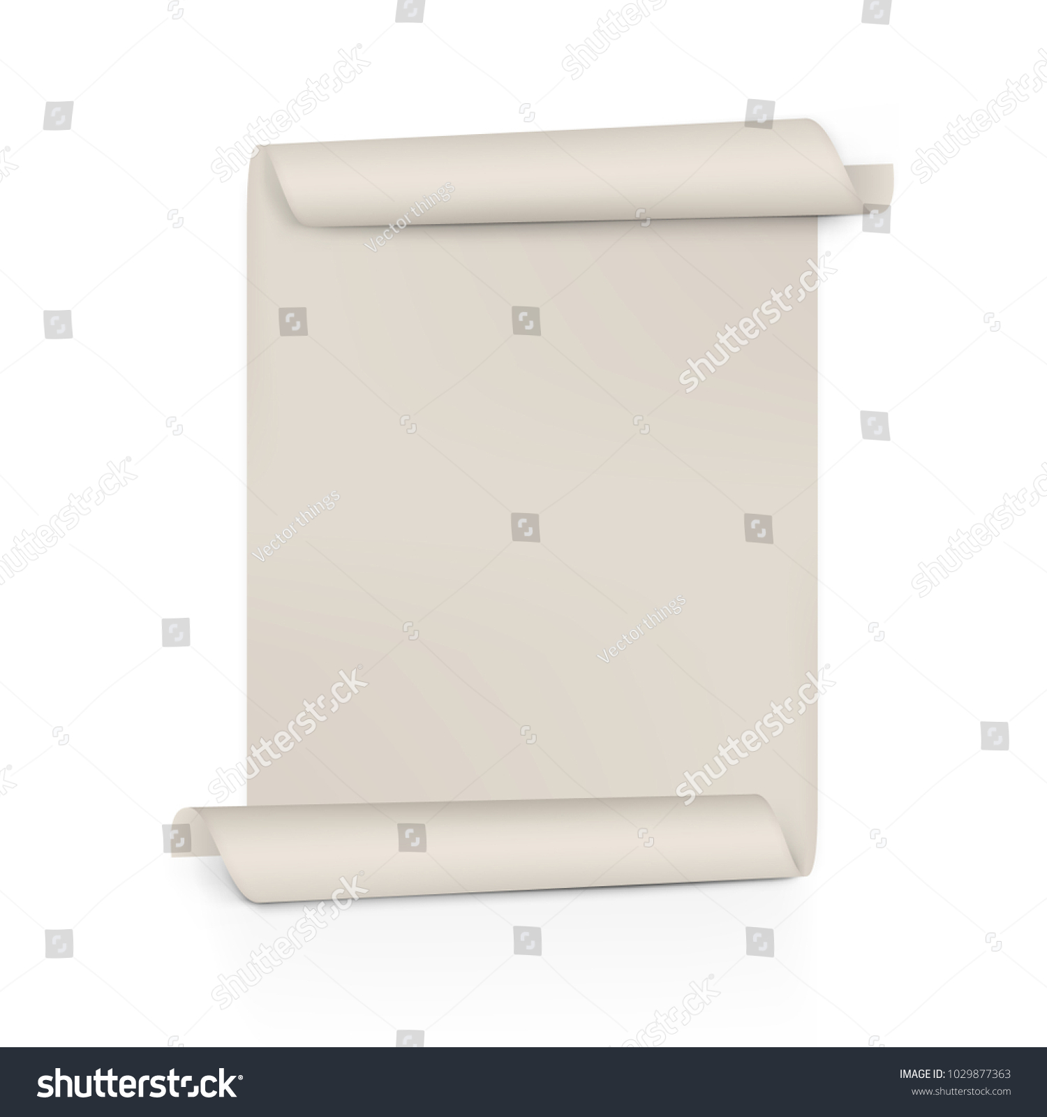Clear Dark Paper Scroll Sheet Roll Stock Vector (Royalty Free) 1029877363