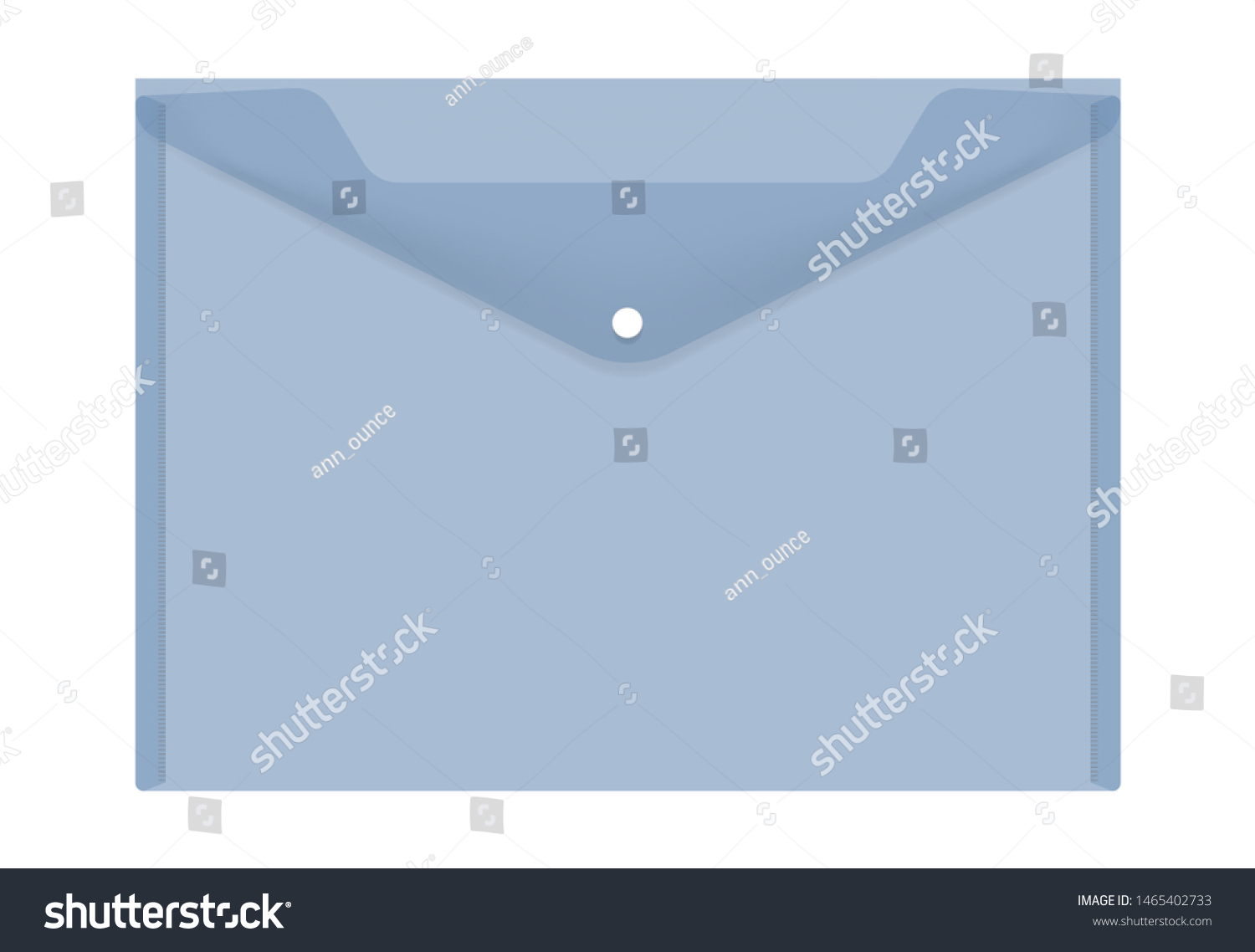 Clear Plastic Envelope Folder Snap Button Stock Vector (Royalty Free ...