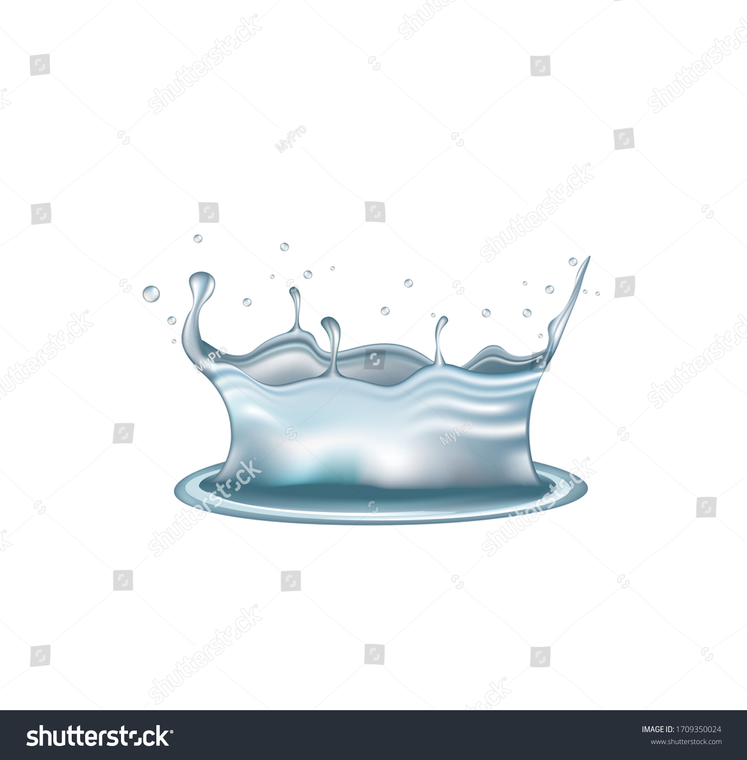 Clear Water Splash Vector Illustration Stock Vector (Royalty Free ...