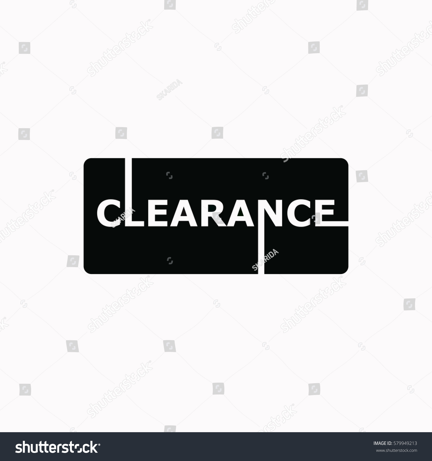 Clearance Icon Vector Design Stock Vector (Royalty Free) 579949213 ...