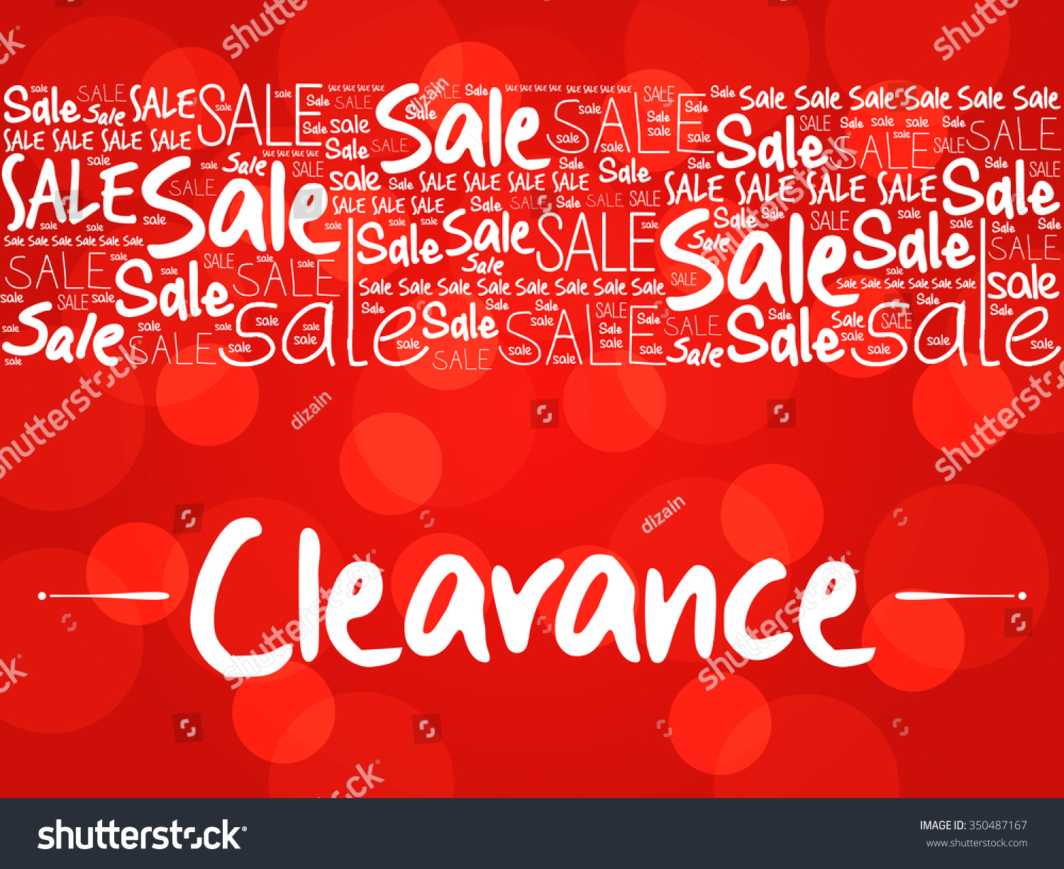 Clearance Word Cloud Background Business Concept Stock Vector (Royalty ...