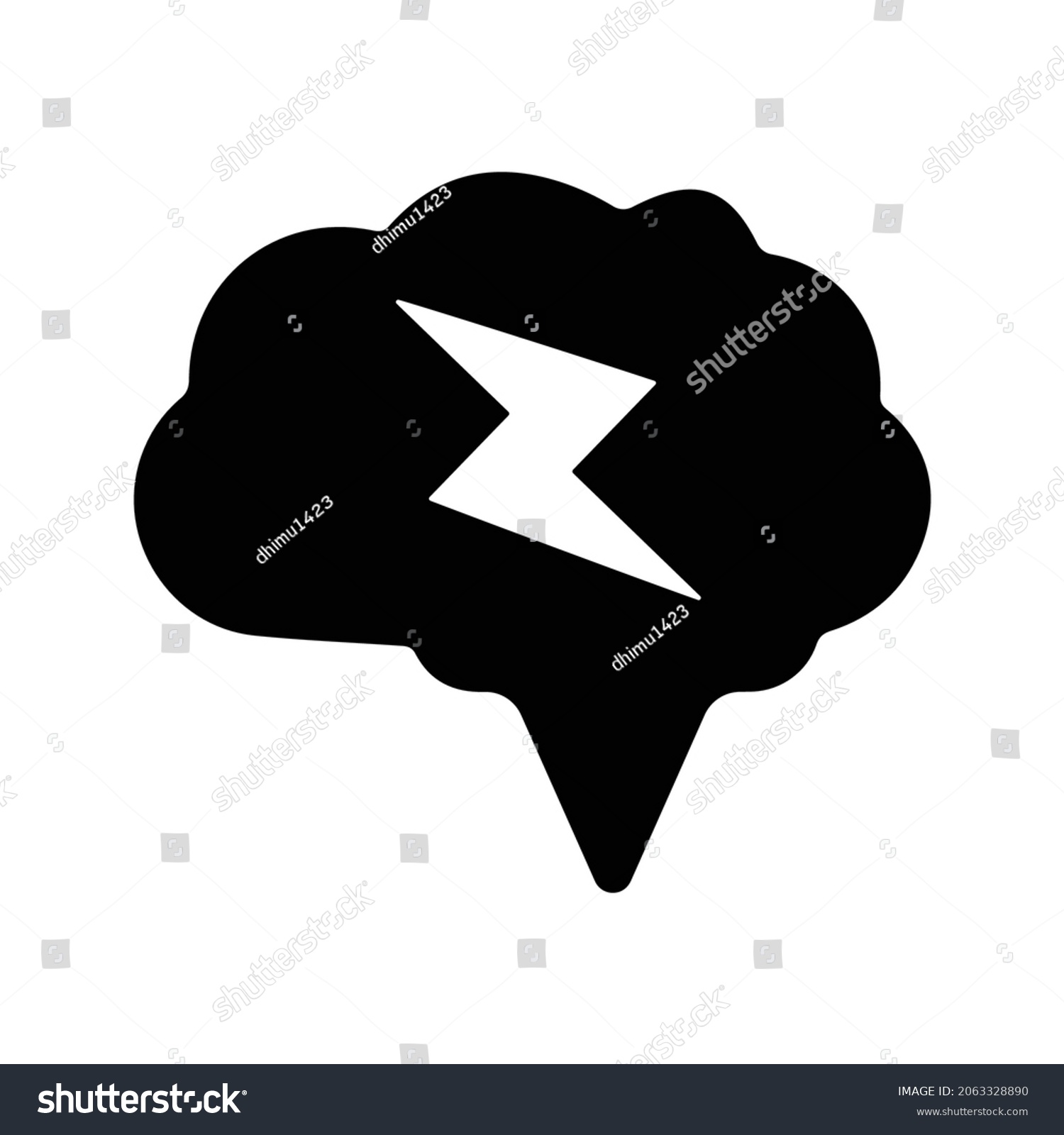 Clever Mind Intellect Icon Black Vector Stock Vector (Royalty Free ...