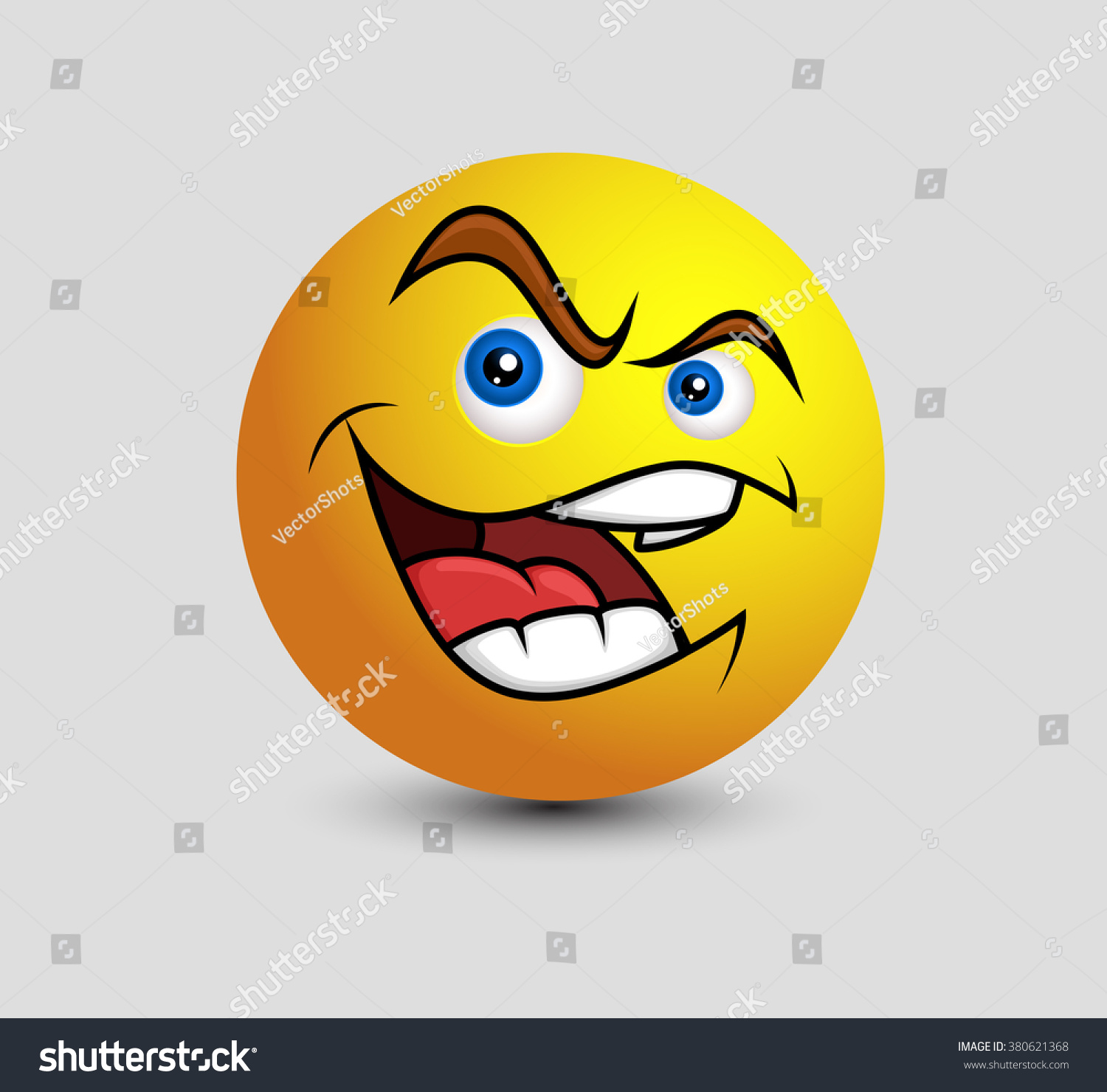 Clever Smile Emoticon Vector Stock Vector (Royalty Free) 380621368