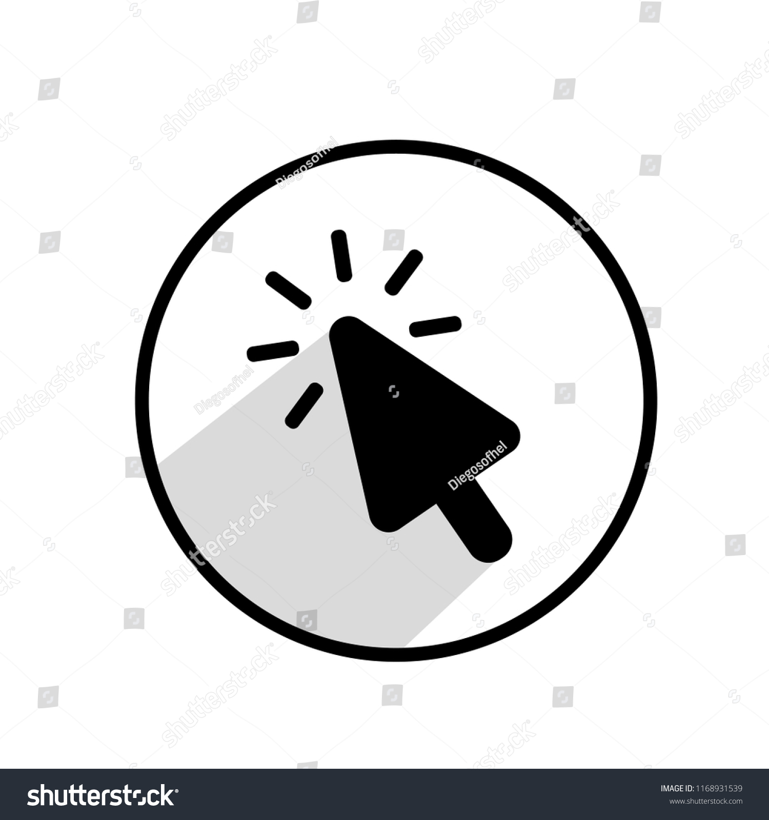 Click Arrow Icon Cursor Stock Vector (Royalty Free) 1168931539