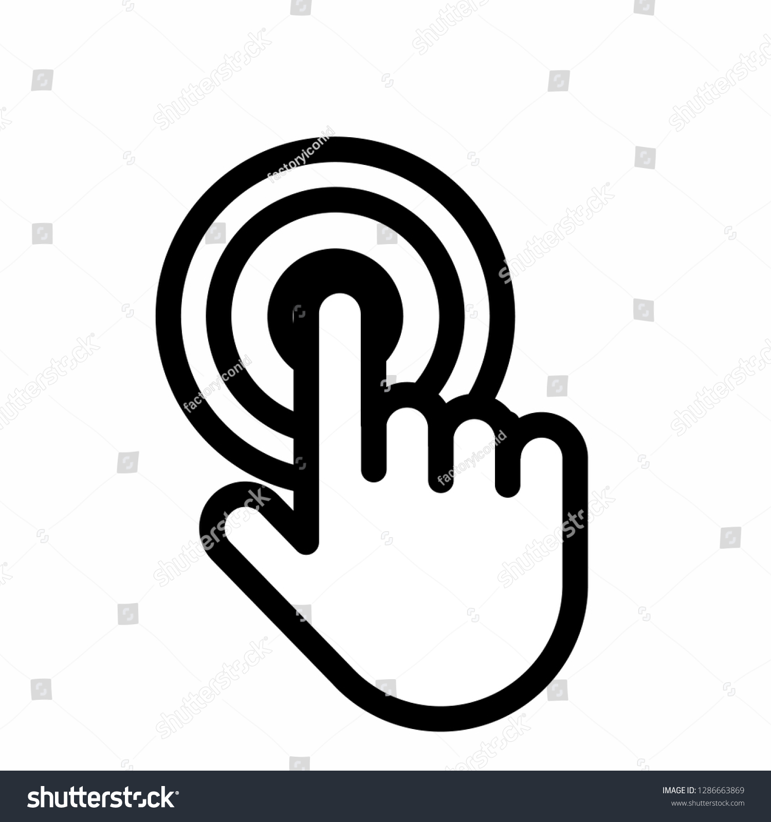 Click Arrow Icon Cursor Clicking Icon Stock Vector (Royalty Free ...