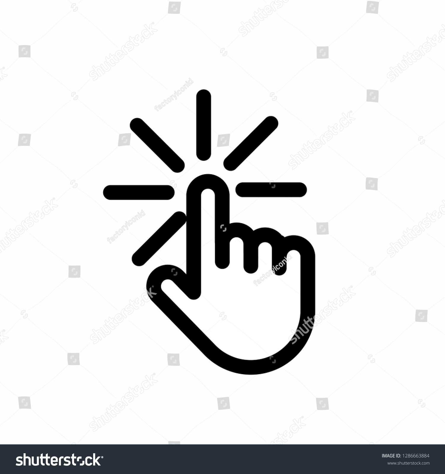 Click Arrow Icon Cursor Clicking Icon Stock Vector (Royalty Free ...