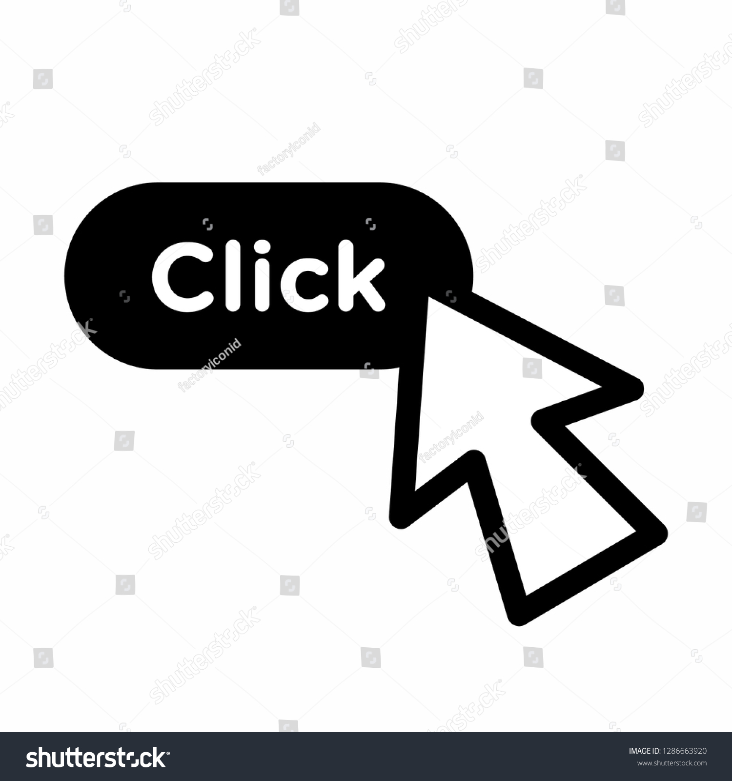 Click Arrow Icon Cursor Clicking Icon Stock Vector (Royalty Free ...
