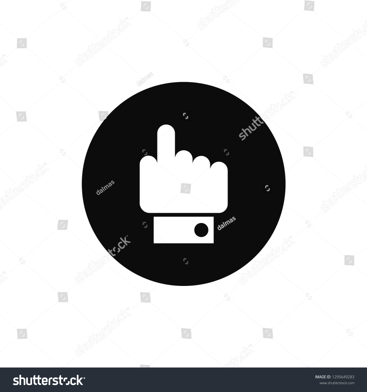 Click Hand Icon Stock Vector (Royalty Free) 1295649283 | Shutterstock