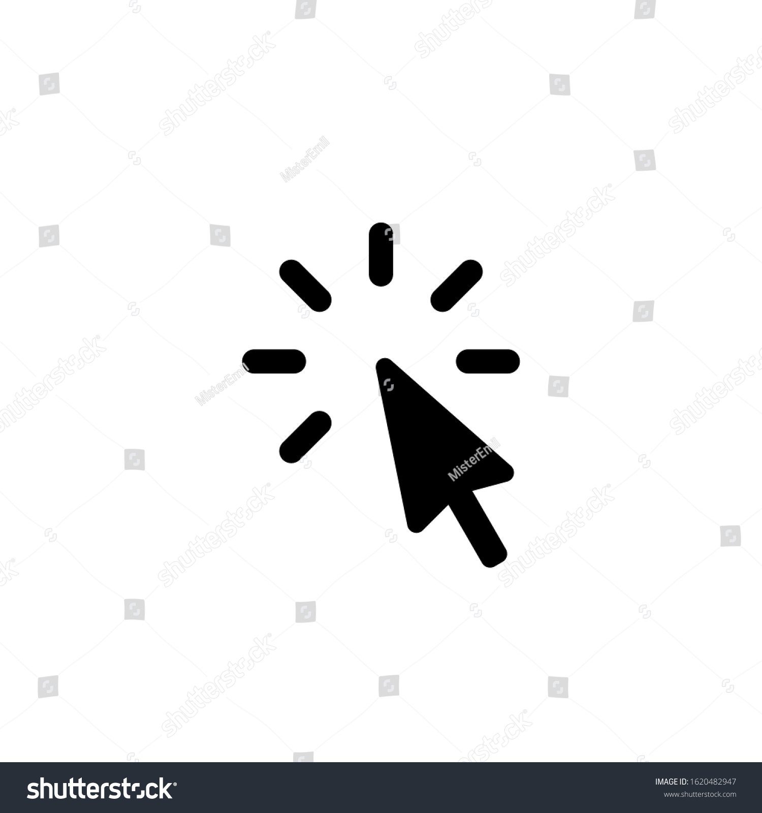 Click Here Arrow Icon Symbol Stock Vector (Royalty Free) 1620482947 ...
