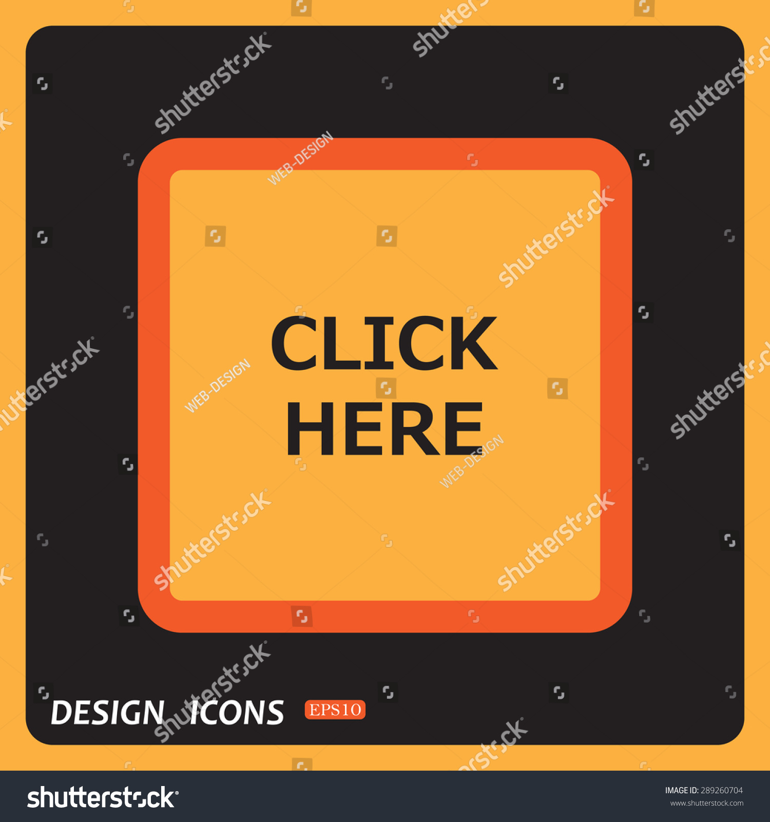 Click Here Icon Vector Flat Design Stock Vector (Royalty Free) 289260704