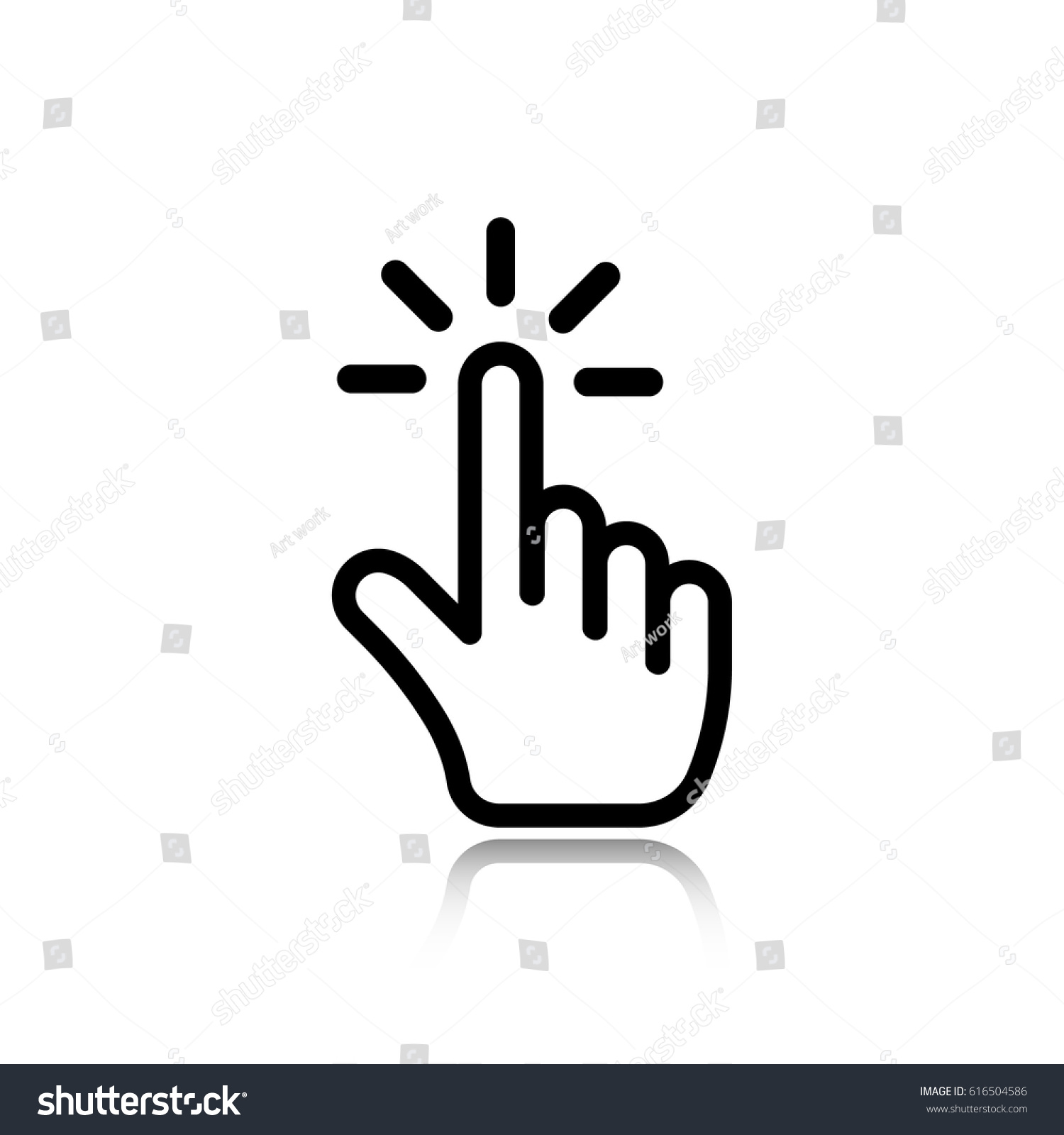 Click Icon Stock Vector Illustration Flat Stock Vector (Royalty Free ...