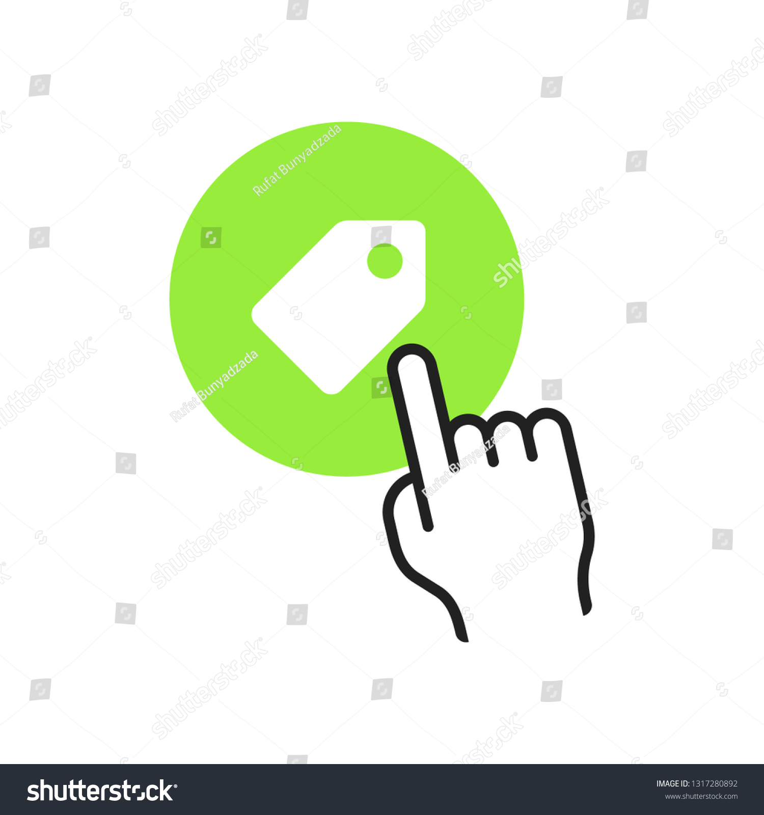Click Label Purchase Icon Stock Vector (Royalty Free) 1317280892