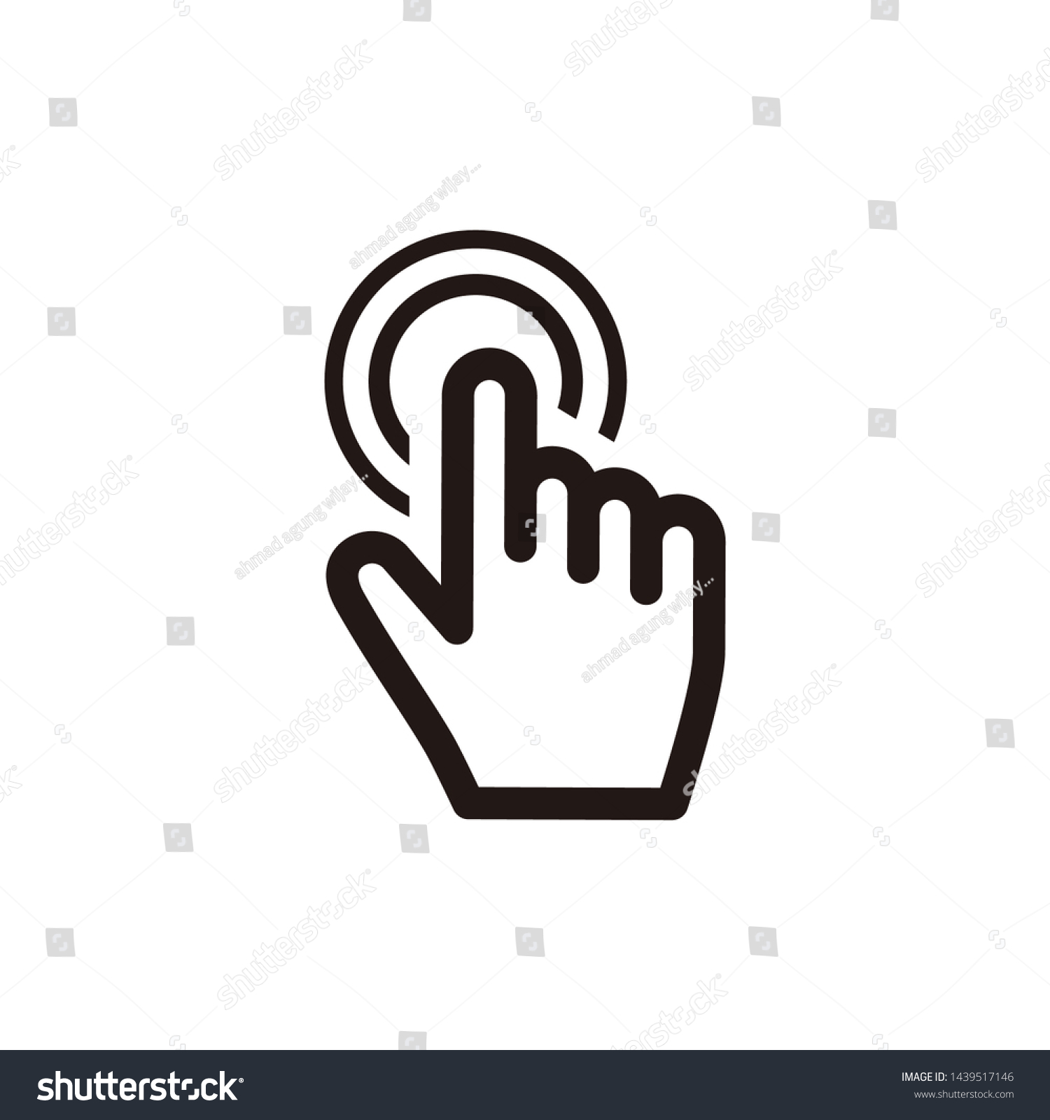 Click Line Icon Symbol Vector Stock Vector (Royalty Free) 1439517146 ...