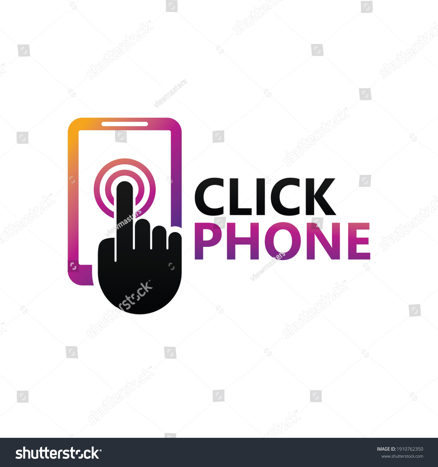 Click Phone Logo Template Design Stock Vector (Royalty Free) 1910762350